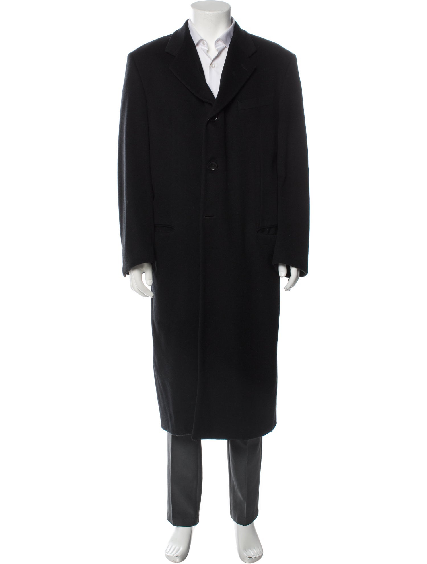 Giorgio Armani Overcoat - Black Outerwear, Clothing - GIO128323 | The ...