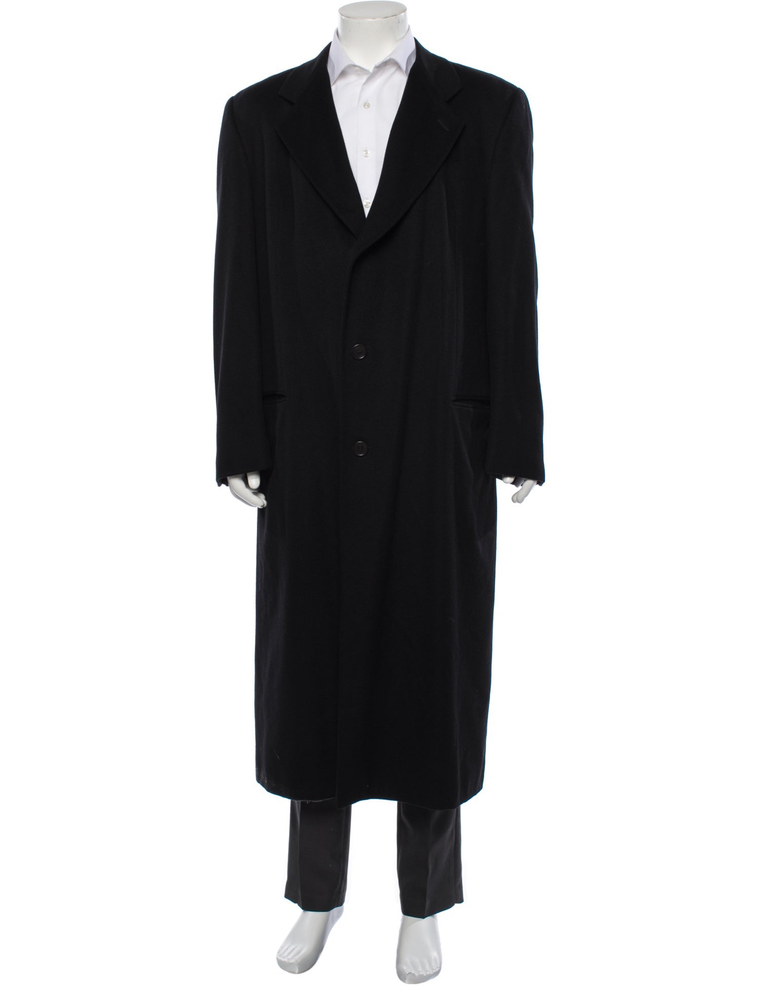 Giorgio Armani Cashmere Overcoat - Black Outerwear, Clothing ...