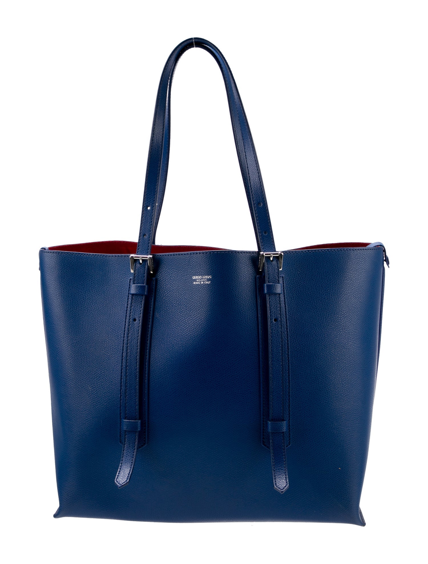 Giorgio Armani Leather Shoulder Bag - Blue Totes, Handbags - GIO131198 ...