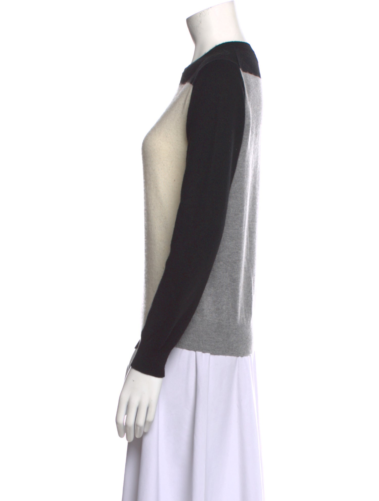 Giorgio Armani Cashmere Colorblock Pattern Sweater - Grey Knitwear ...