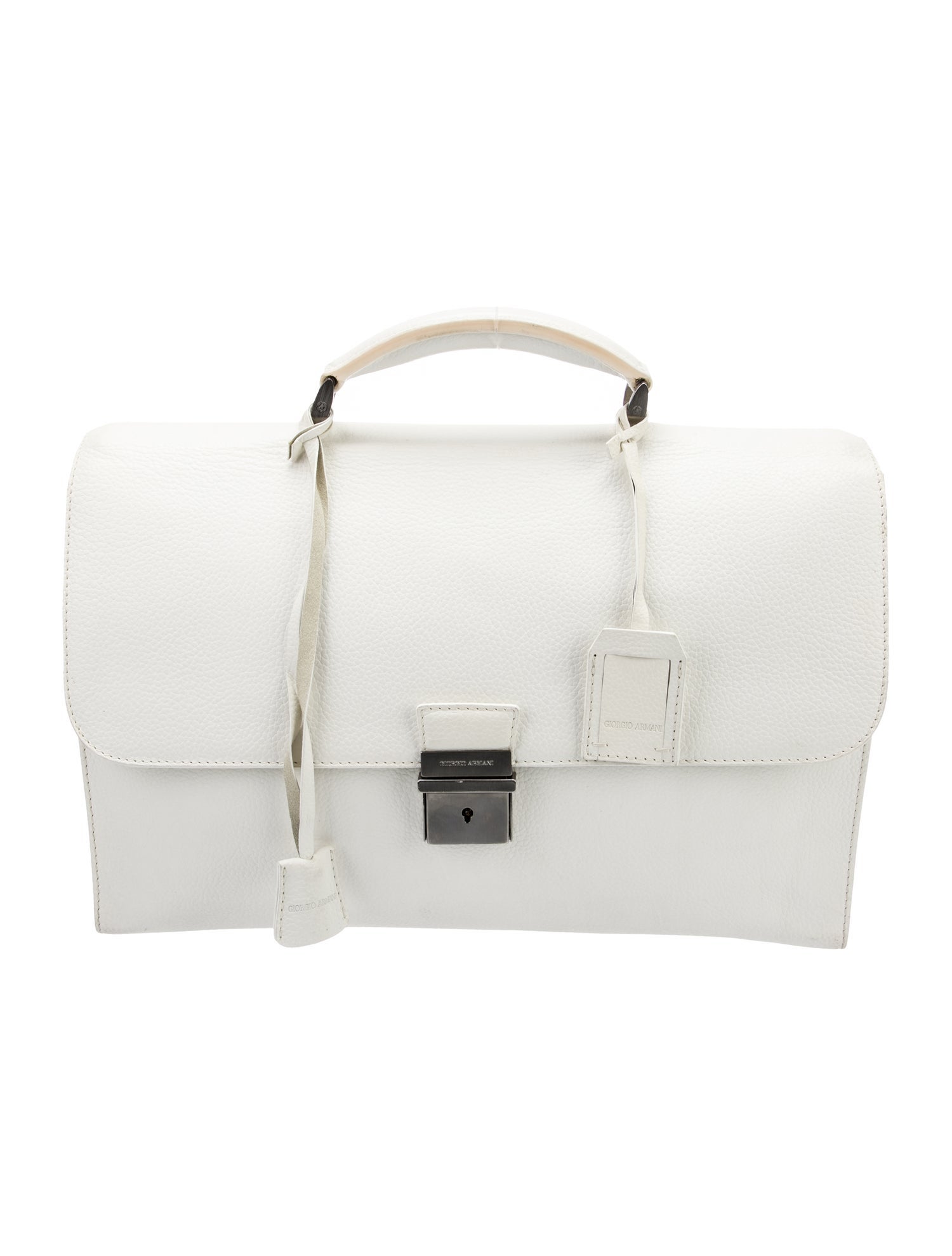 Giorgio Armani Leather Handle Bag - White Handle Bags, Handbags ...