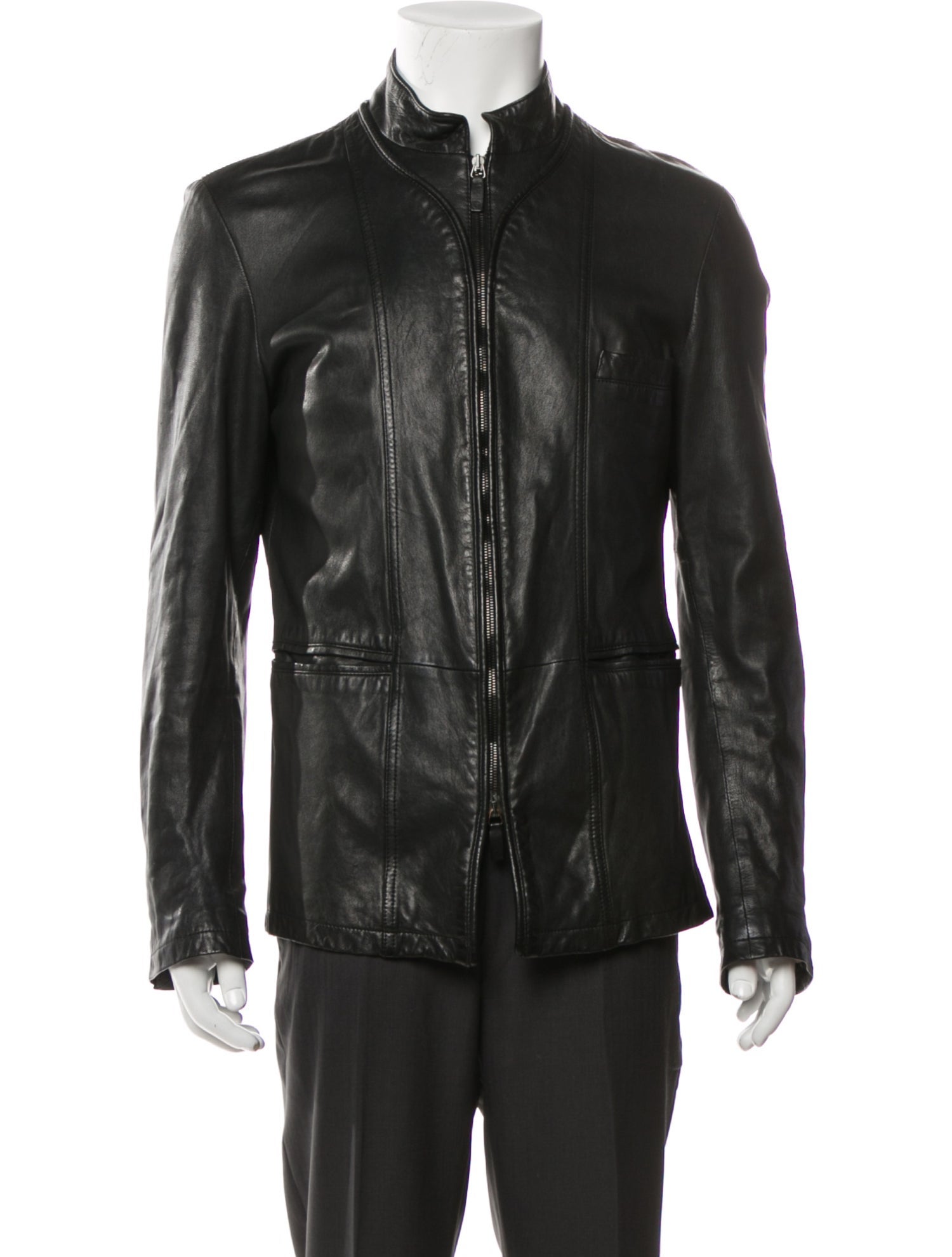 Giorgio Armani Vintage 2008 Moto Jacket - Black Outerwear, Clothing ...