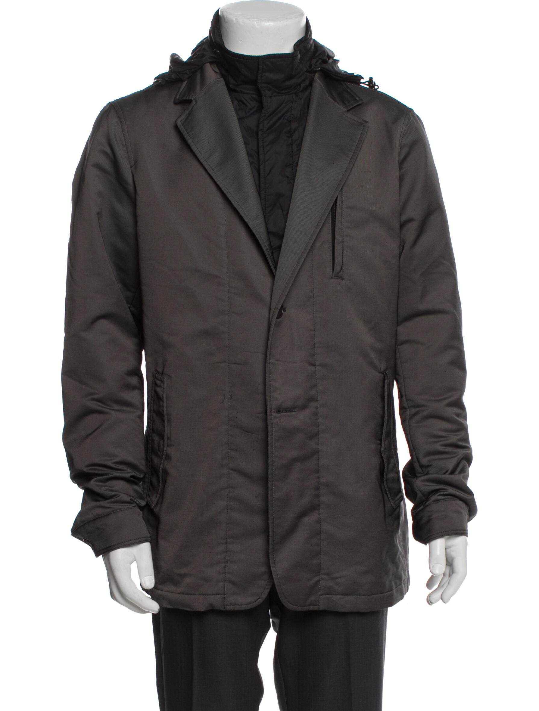 Giorgio Armani Puffer Coat - Grey Outerwear, Clothing - GIO158190 | The ...