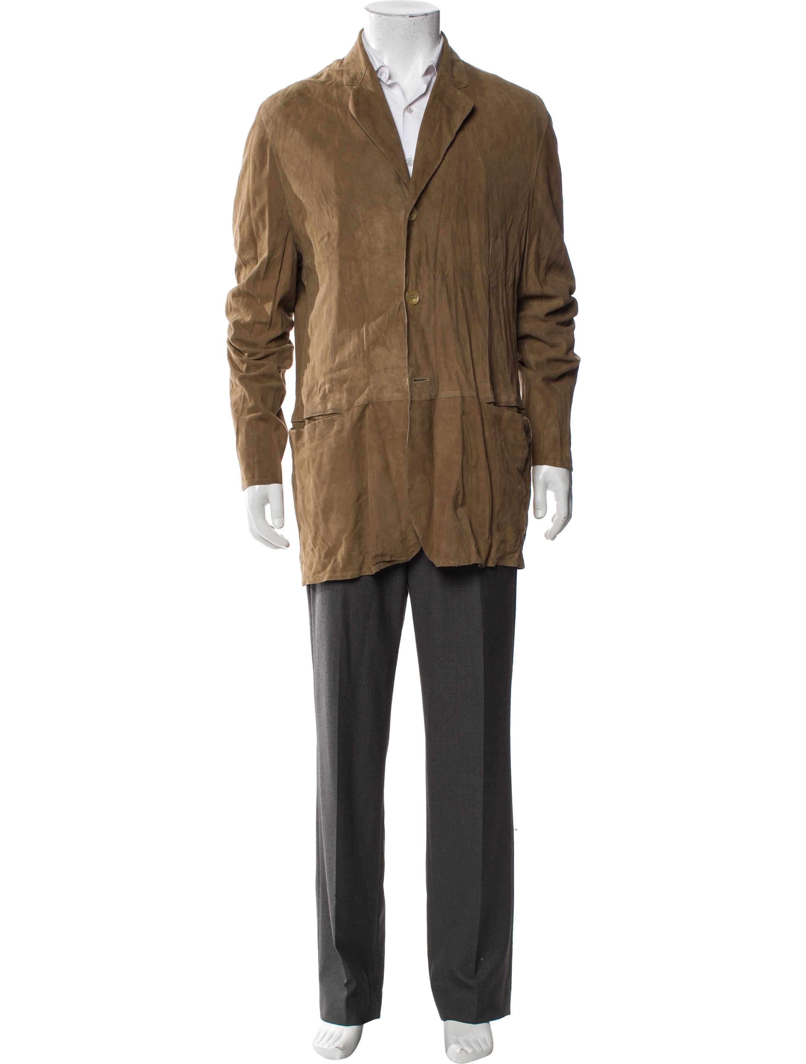Giorgio Armani Lambskin Overcoat - Brown Outerwear, Clothing ...