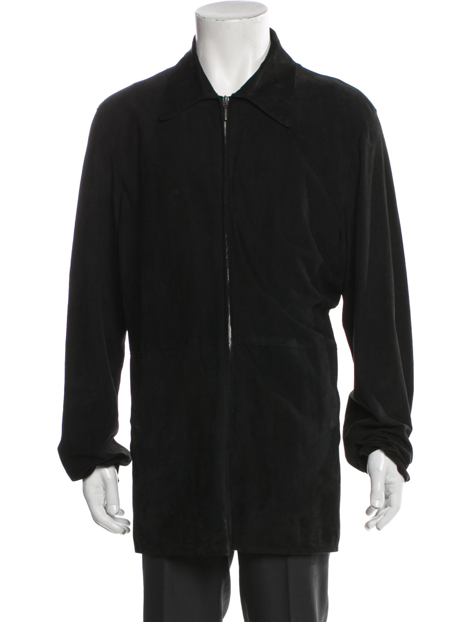 Giorgio Armani Lamb Leather Overcoat - Black Outerwear, Clothing ...