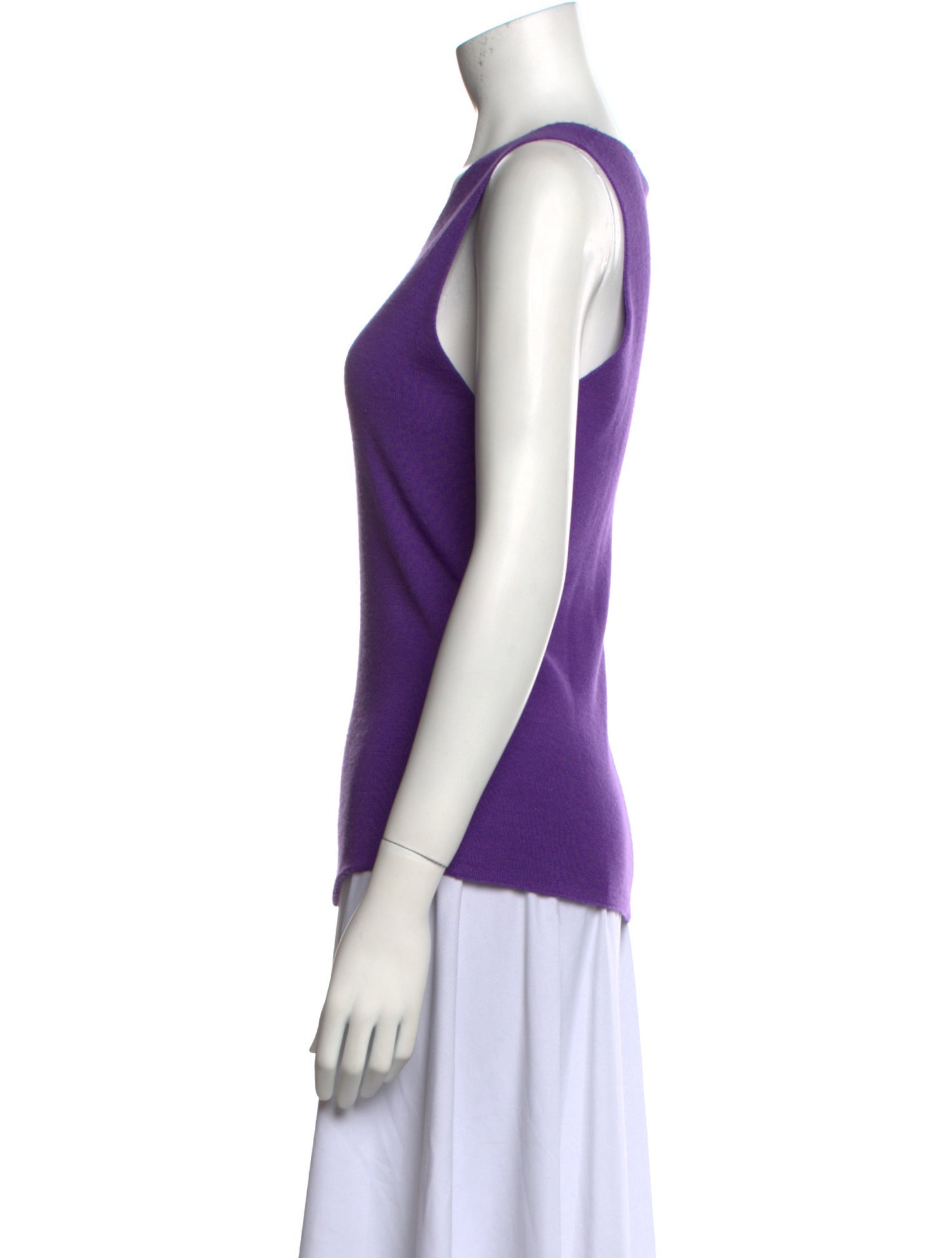 Giorgio Armani V-Neck Sleeveless Top - Purple Tops, Clothing - GIO169493 | The RealReal
