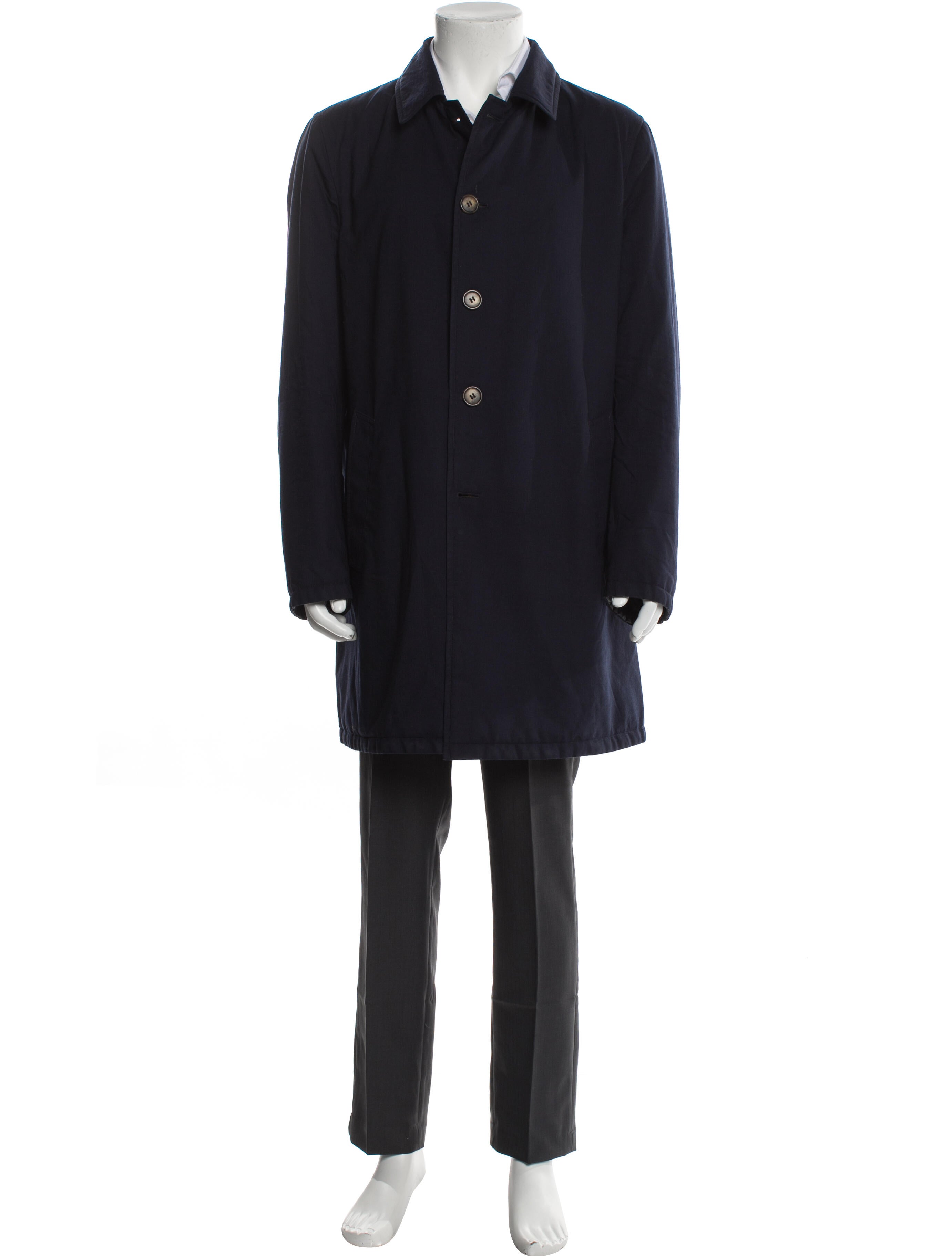 Giorgio Armani Cashmere Overcoat - Blue Outerwear, Clothing - GIO170518 ...