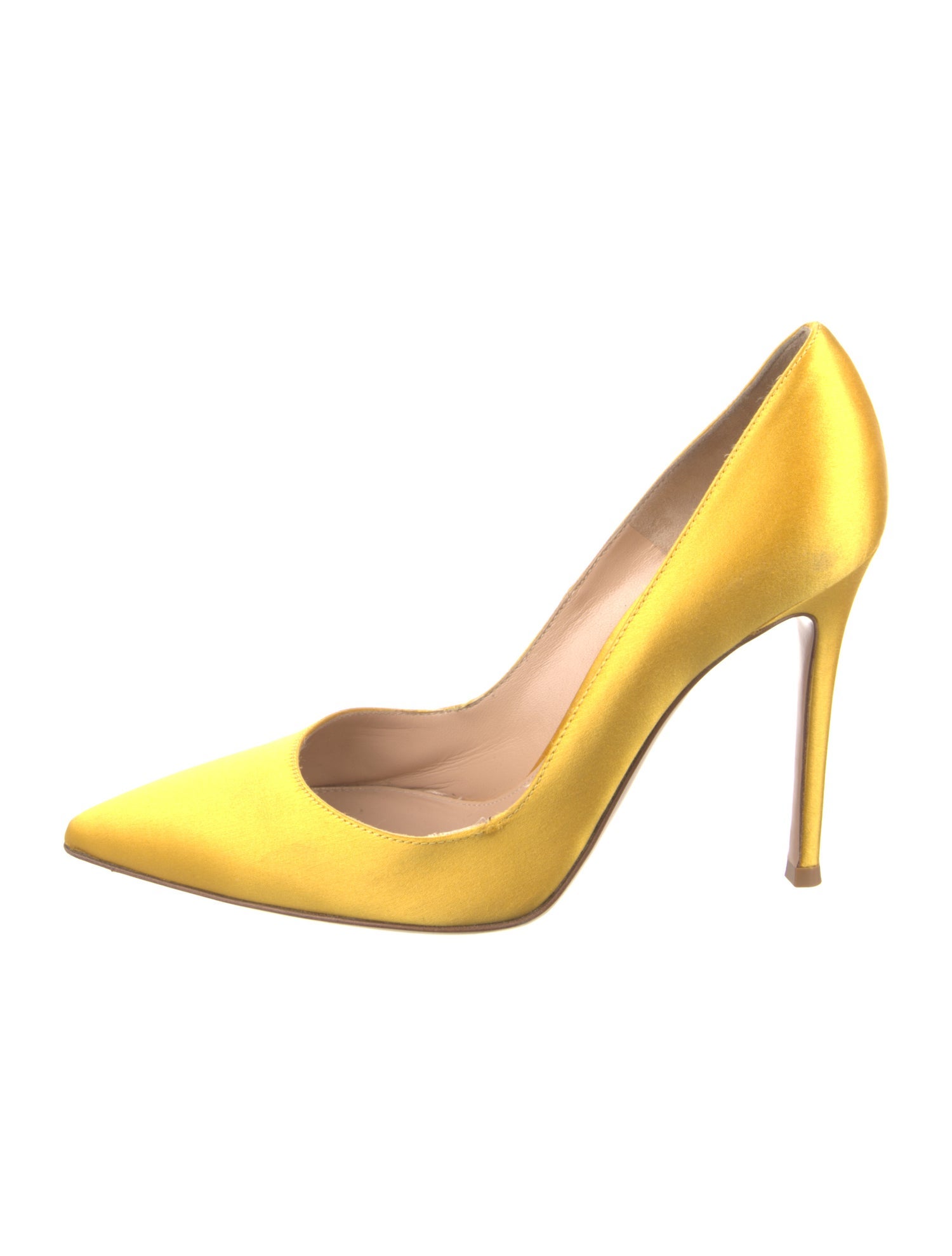 Gianvito Rossi Satin Pumps - Yellow Pumps, Shoes - GIT85395 | The RealReal