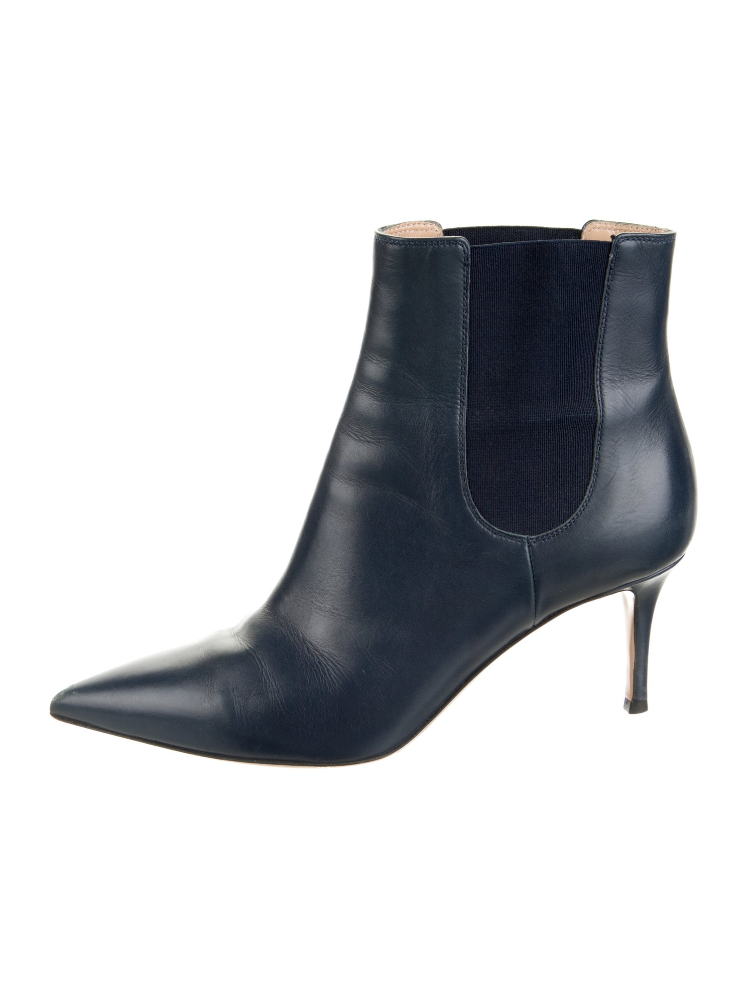 Gianvito Rossi Leather Chelsea Boots - Blue Boots, Shoes - GIT97387 ...
