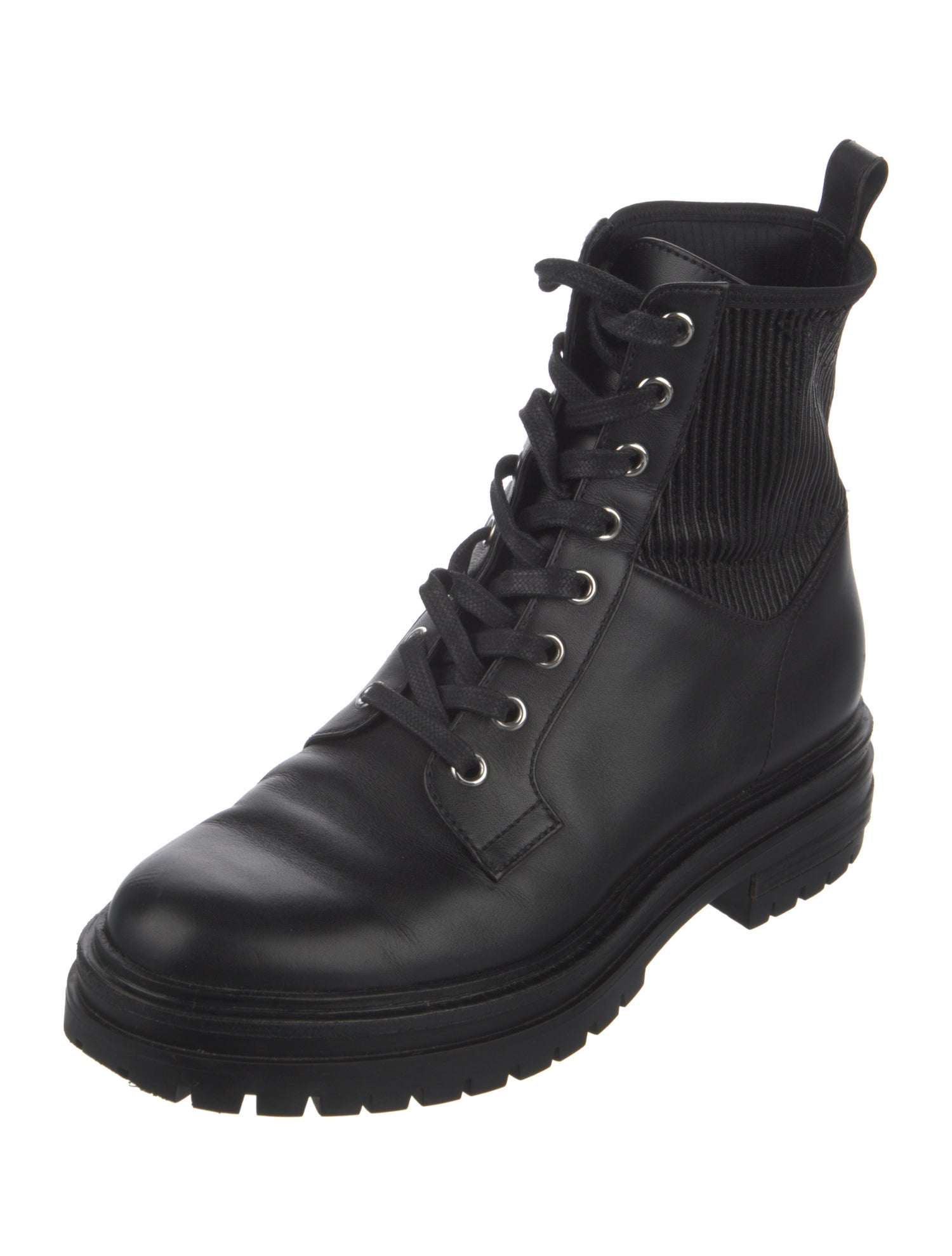 Jimmy Choo X Timberland Suede Glitter Accents Combat Boots Black Boots Shoes Wjcti20123