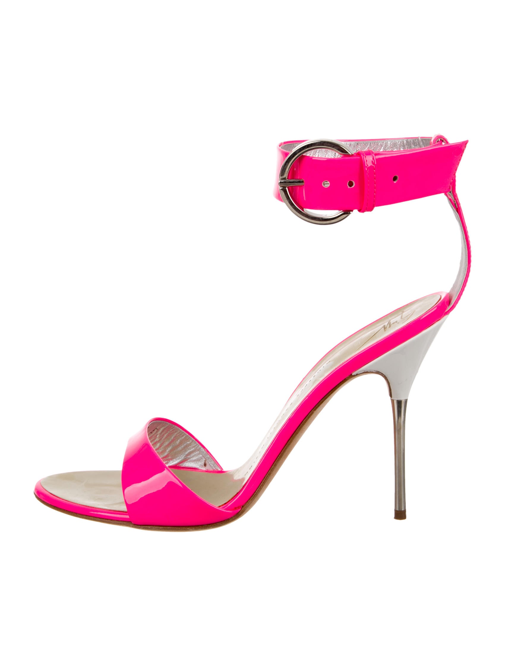 Giuseppe Zanotti Patent Leather Ankle Strap Sandals - Shoes - GIU35510 ...