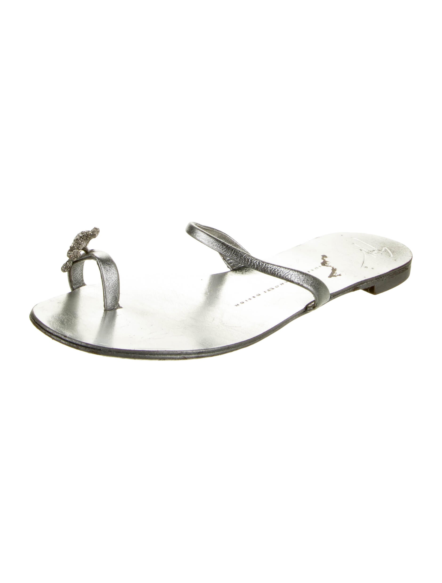Giuseppe Zanotti Silver Fish Skeleton Sandals - Silver Sandals, Shoes ...
