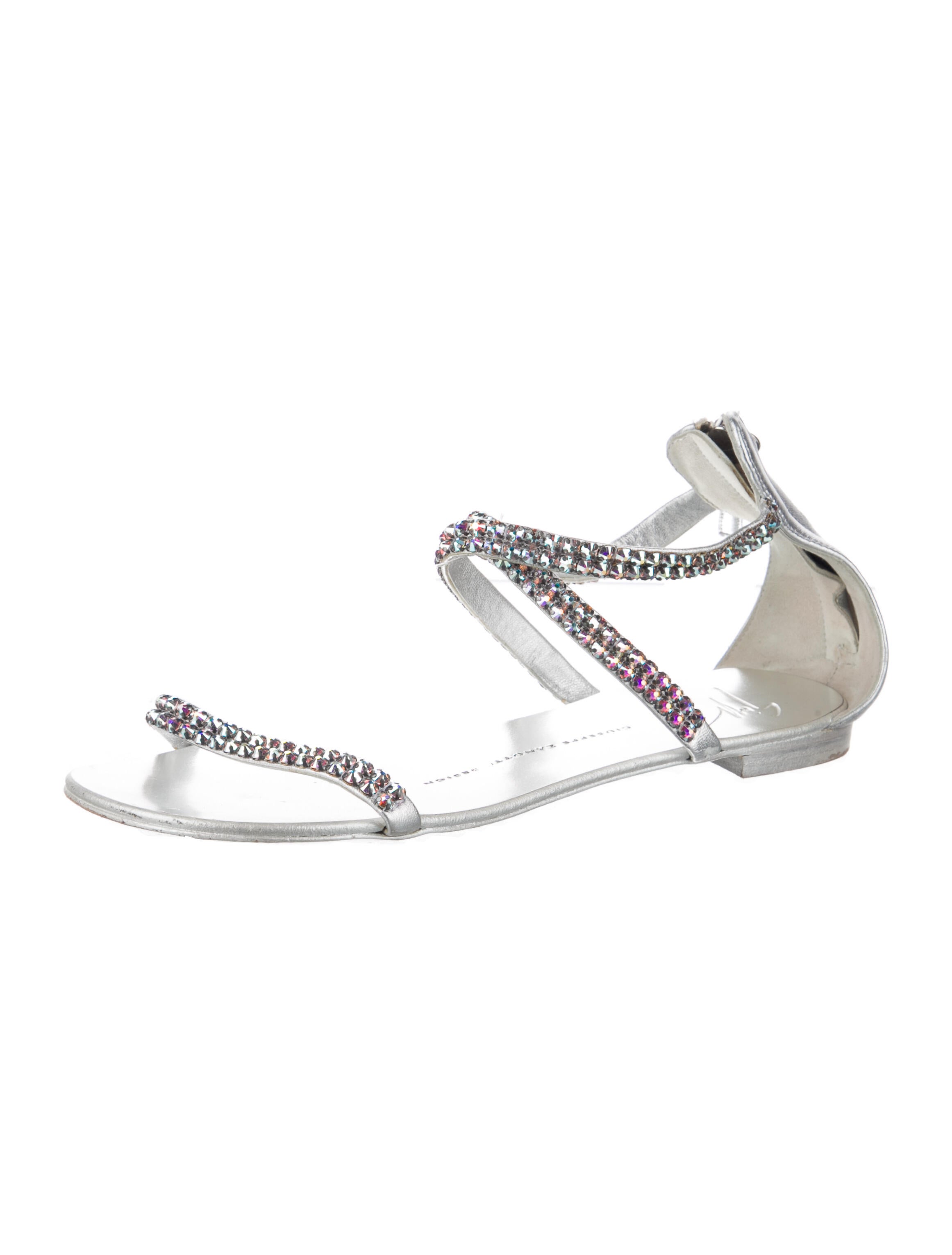 Giuseppe Zanotti Silver Fish Skeleton Sandals - Silver Sandals, Shoes ...
