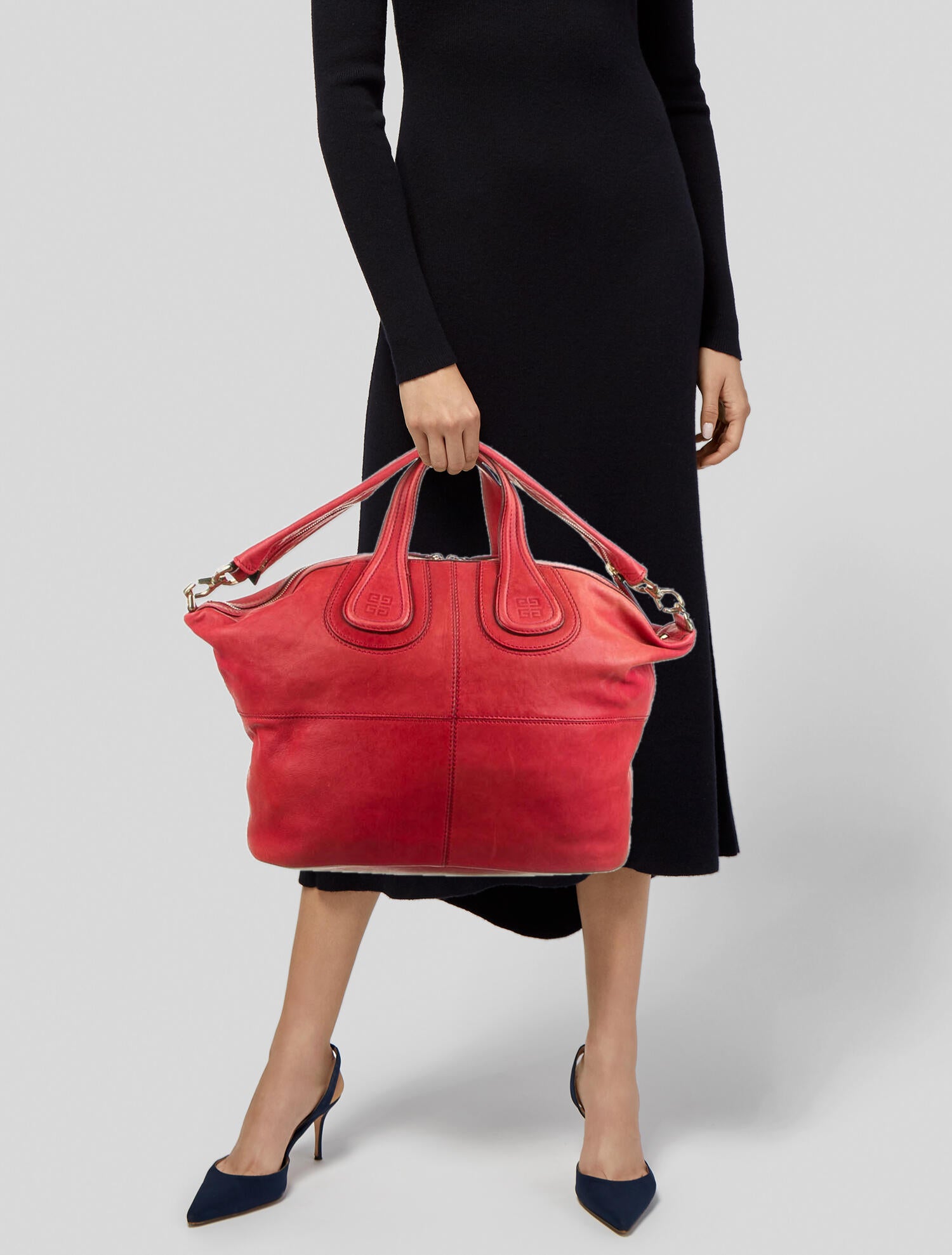 Givenchy Leather Shoulder Bag - Red Handle Bags, Handbags - GIV146775 ...