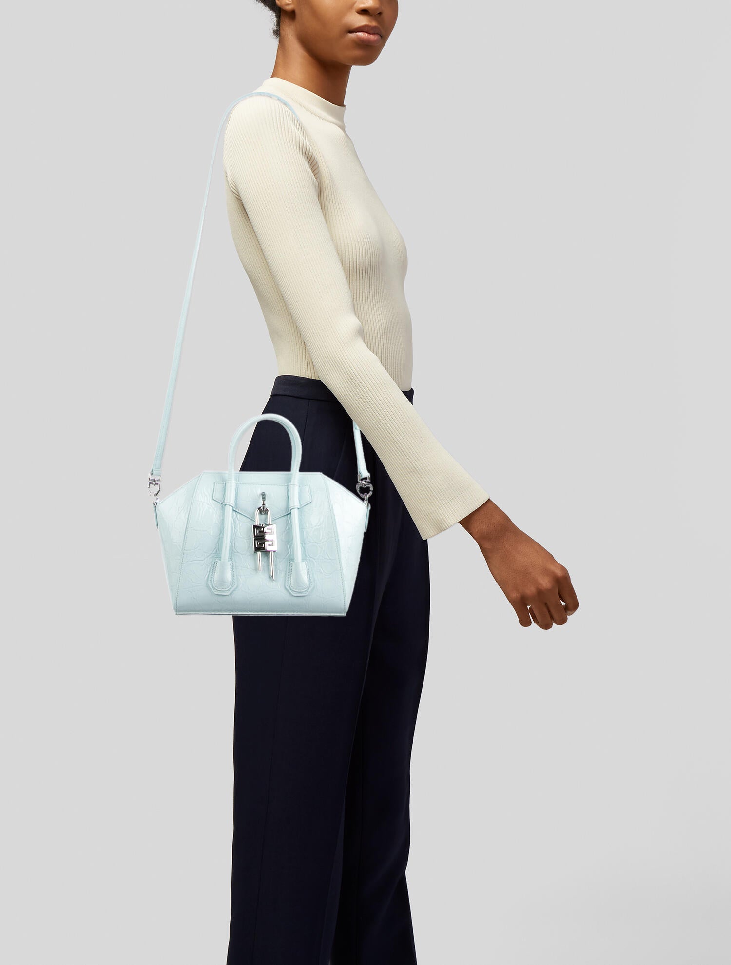 Givenchy Mini Antigona Lock Bag - Blue Handle Bags, Handbags ...