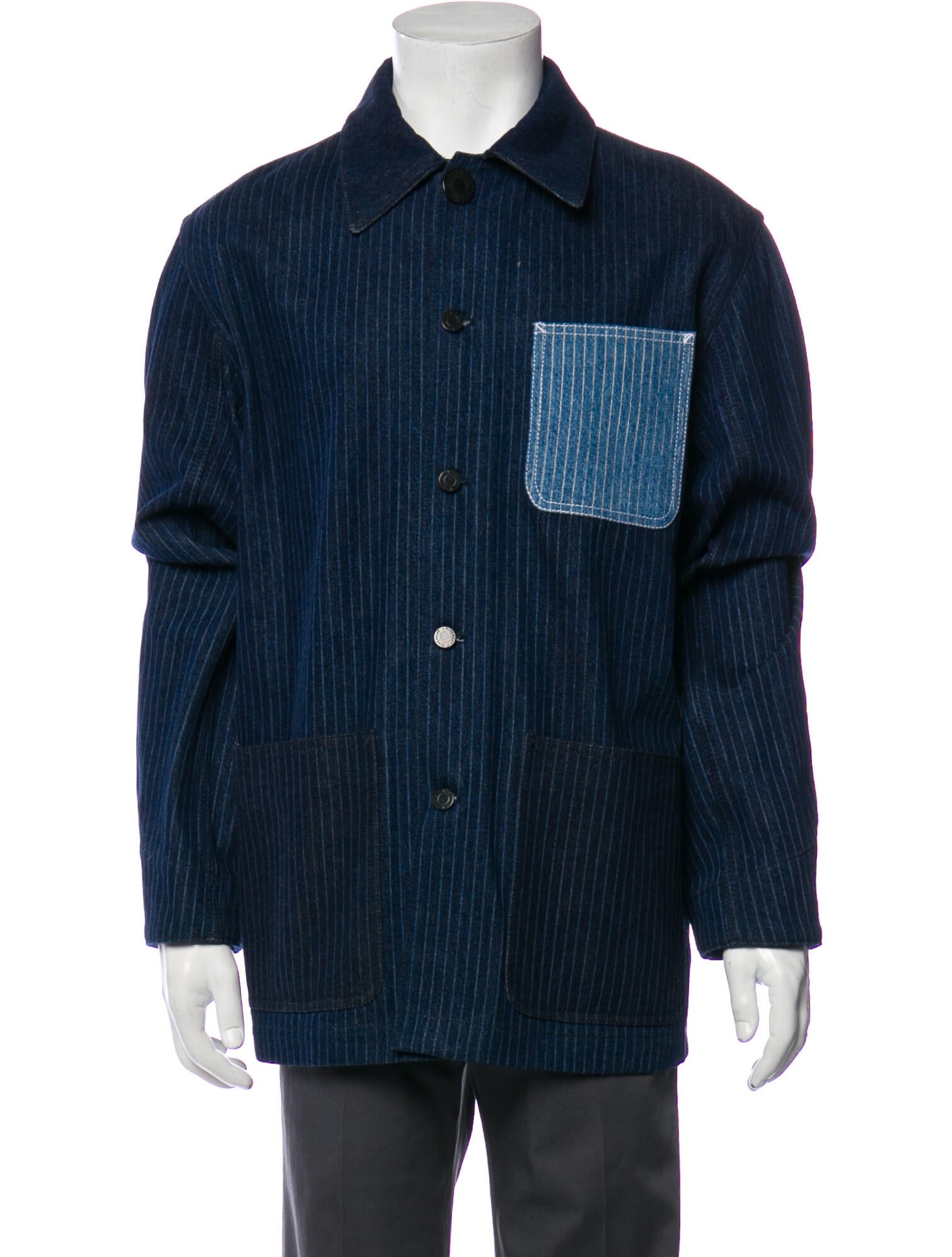 Givenchy 2016 Striped Denim Jacket - Blue Outerwear, Clothing ...