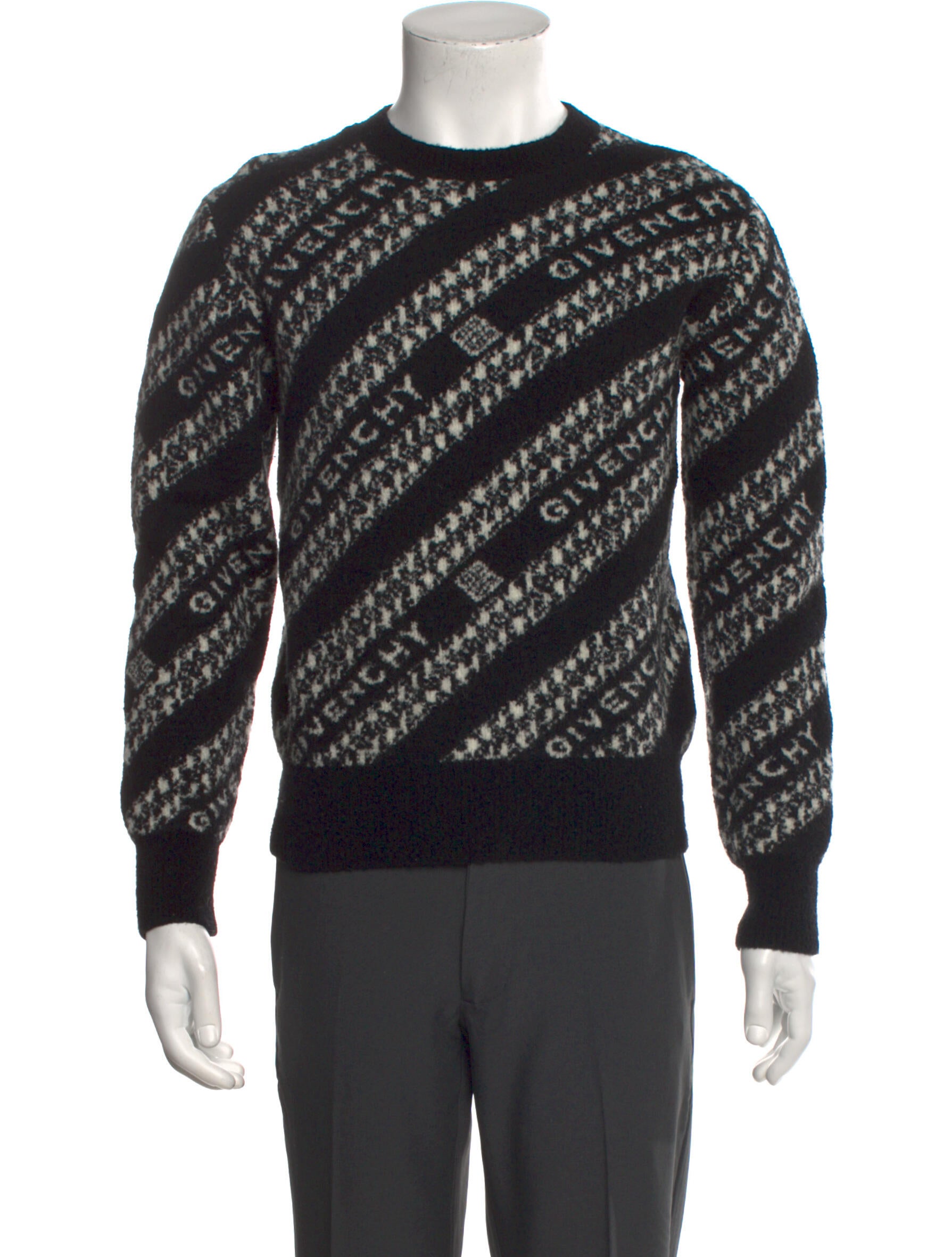 Givenchy Printed Crew Neck Pullover - Neutrals Sweaters, Clothing ...