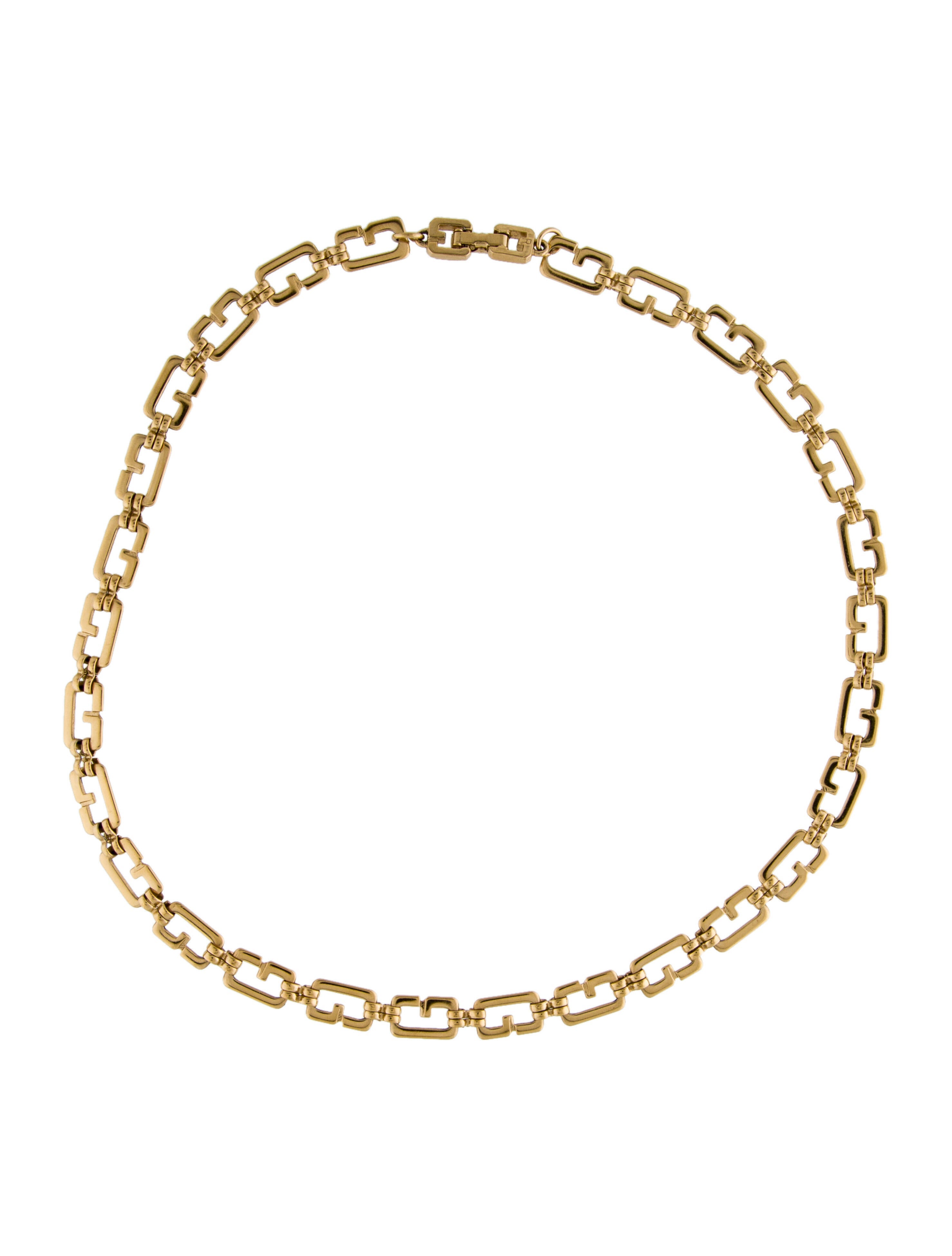 Givenchy Faux Pearl & Crystal Chain Necklace - Gunmetal Chain ...