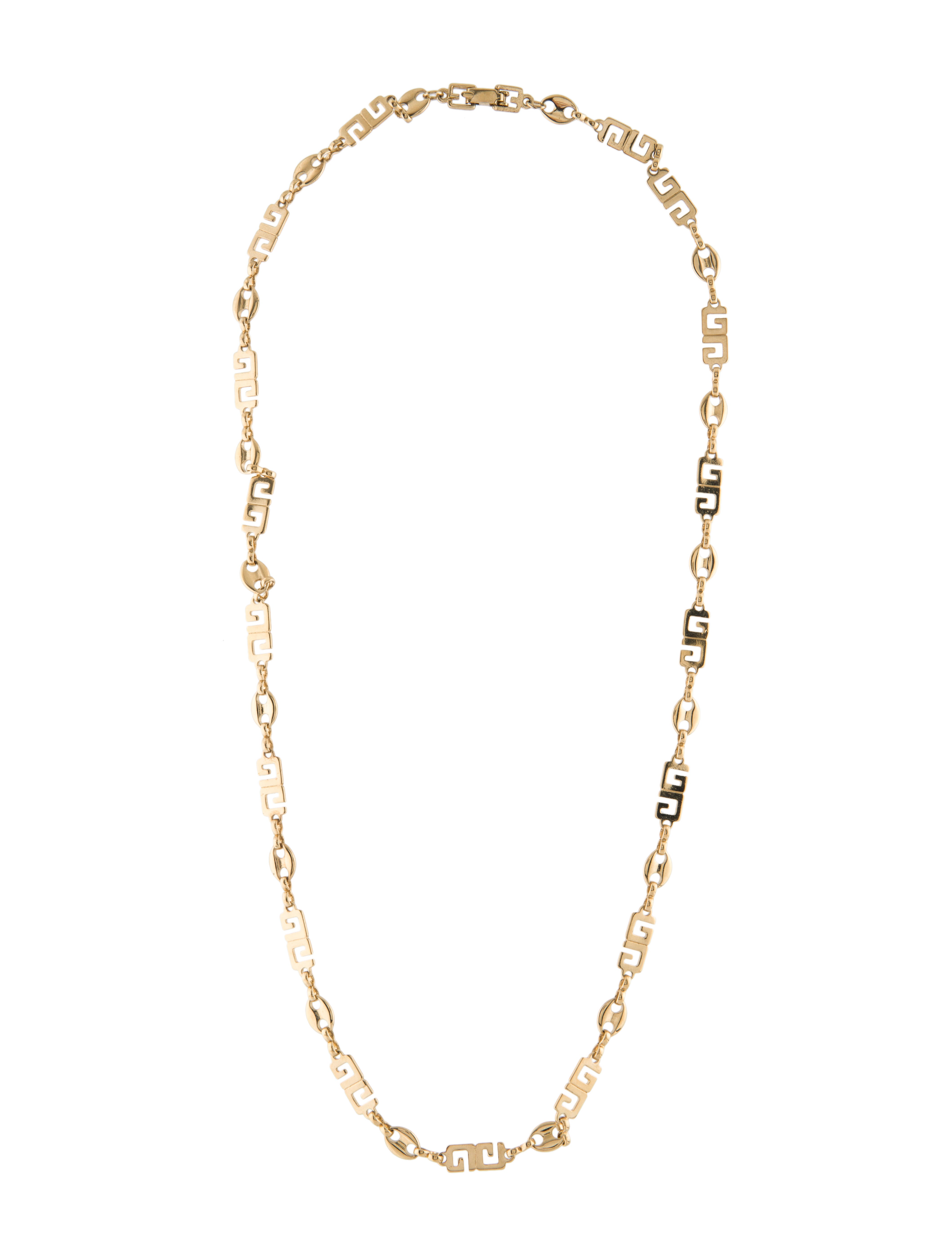 Givenchy Faux Pearl & Crystal Chain Necklace - Gunmetal Chain ...