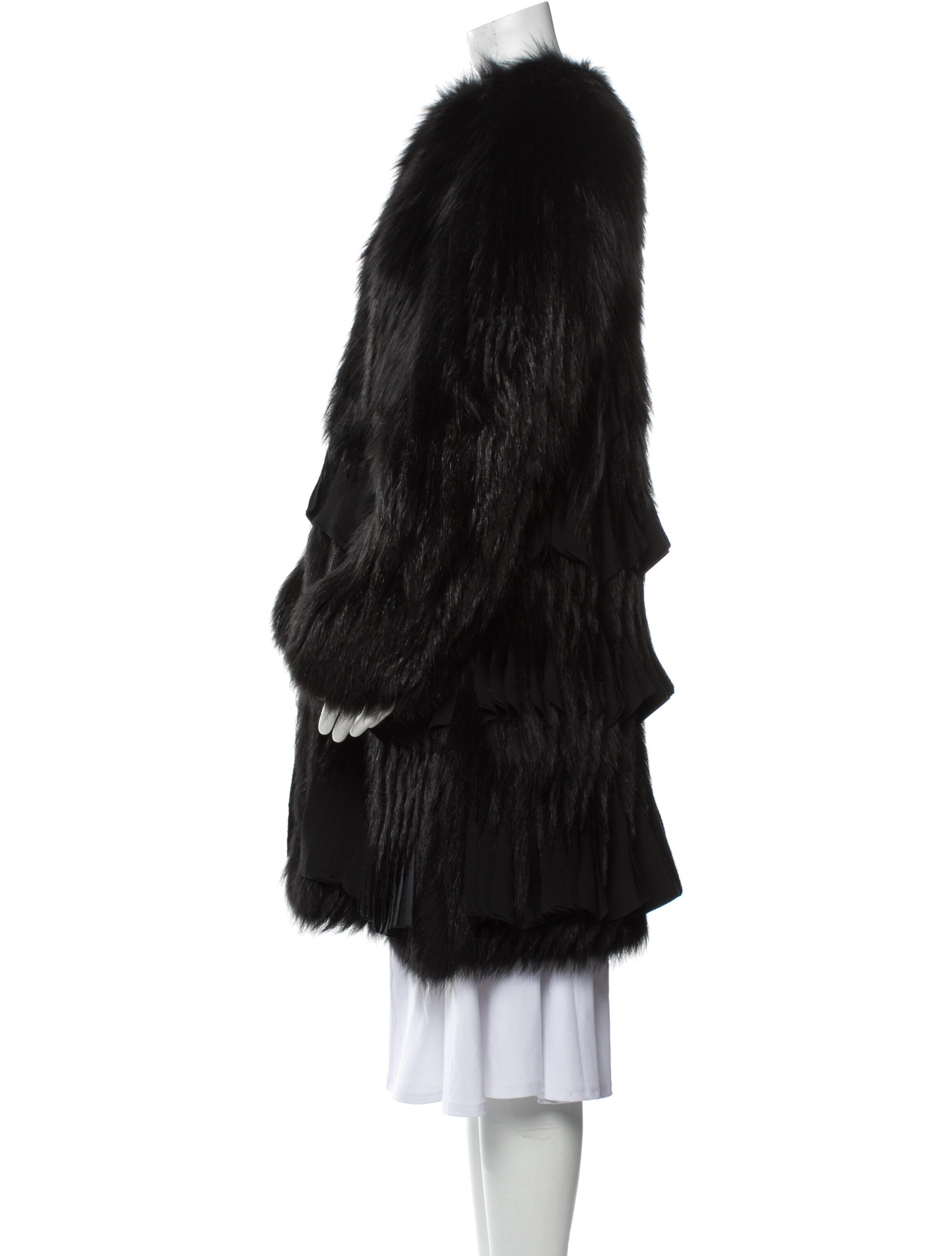 Givenchy Fur Coat - Black Coats, Clothing - GIV159991 | The RealReal