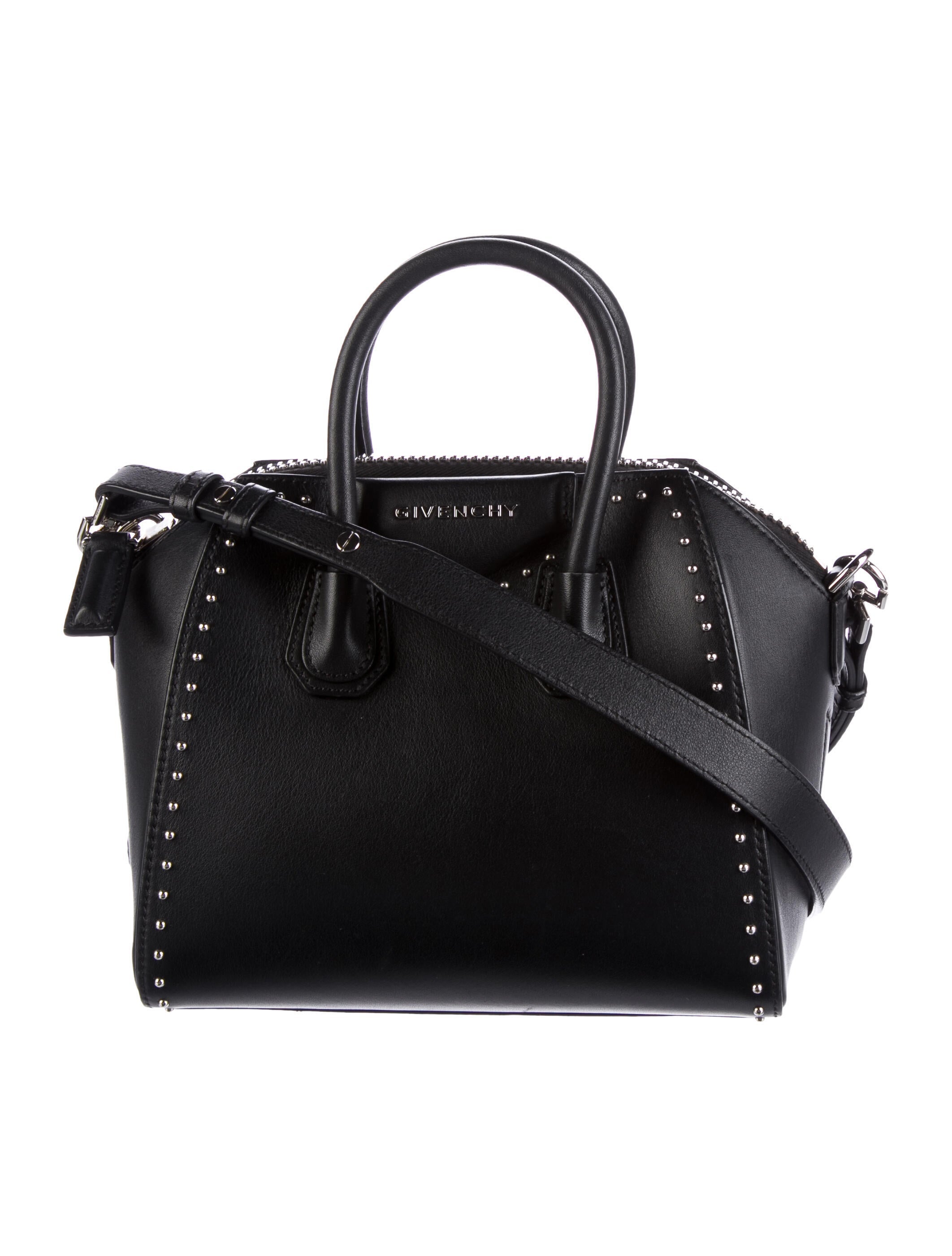 Givenchy Leather Studded Antigona Crossbody Bag - Black Crossbody Bags ...