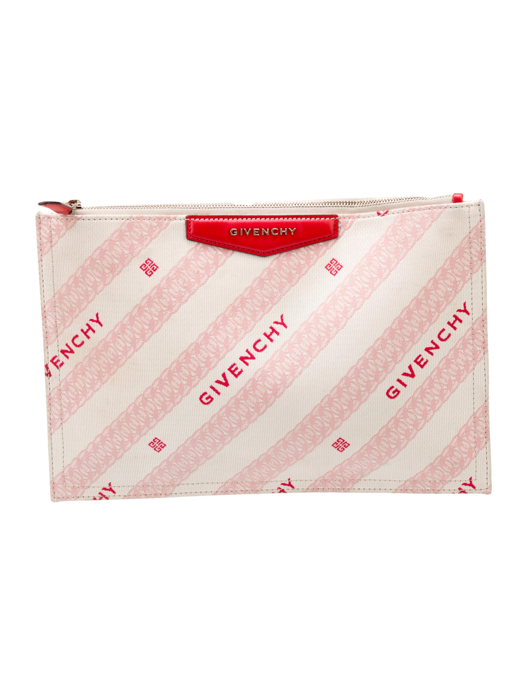 Givenchy Canvas Logo Clutch - Brown Clutches, Handbags - GIV178502 | The RealReal