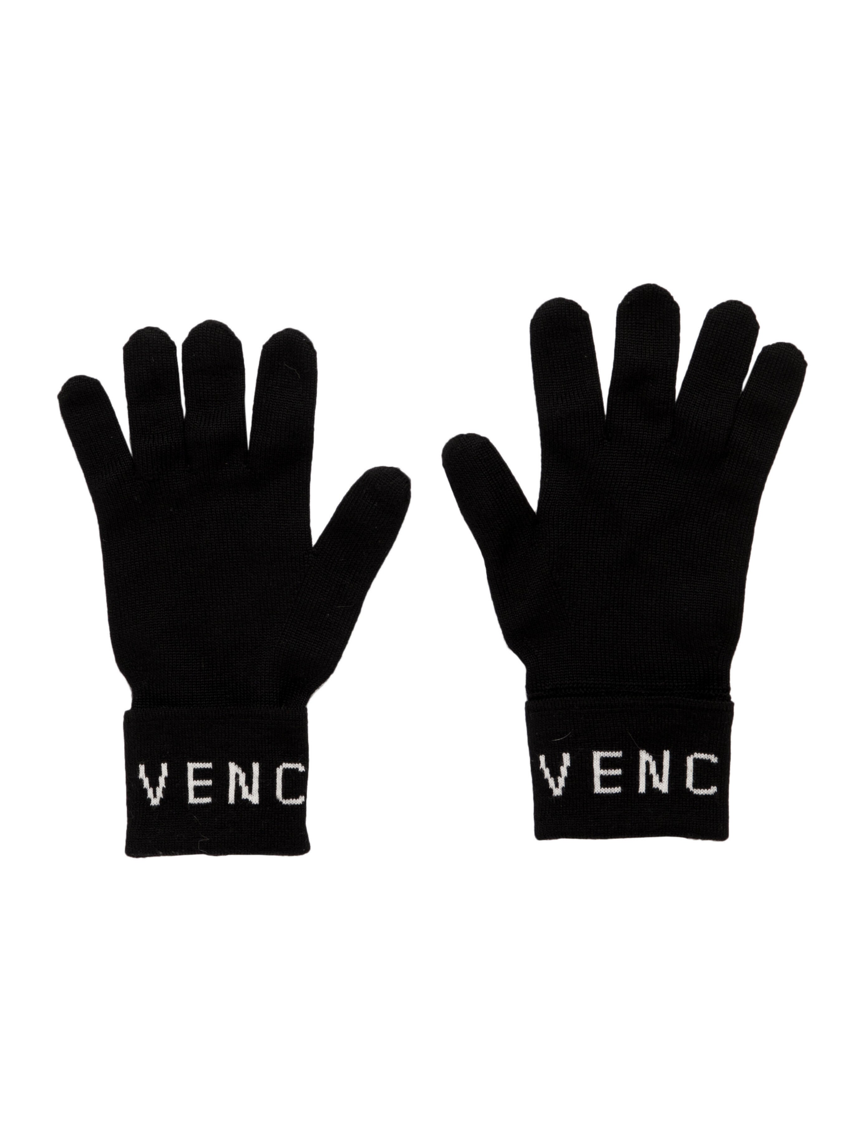 Givenchy Woven Logo Winter Gloves - Black Gloves & Mittens, Accessories ...