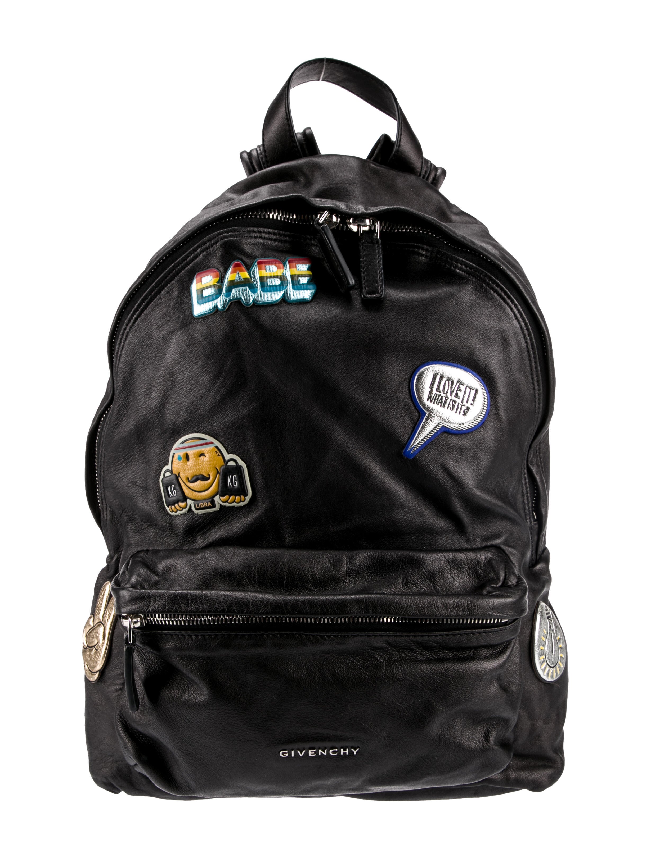 Givenchy Leather Patch Accent Backpack - Black Backpacks, Handbags ...