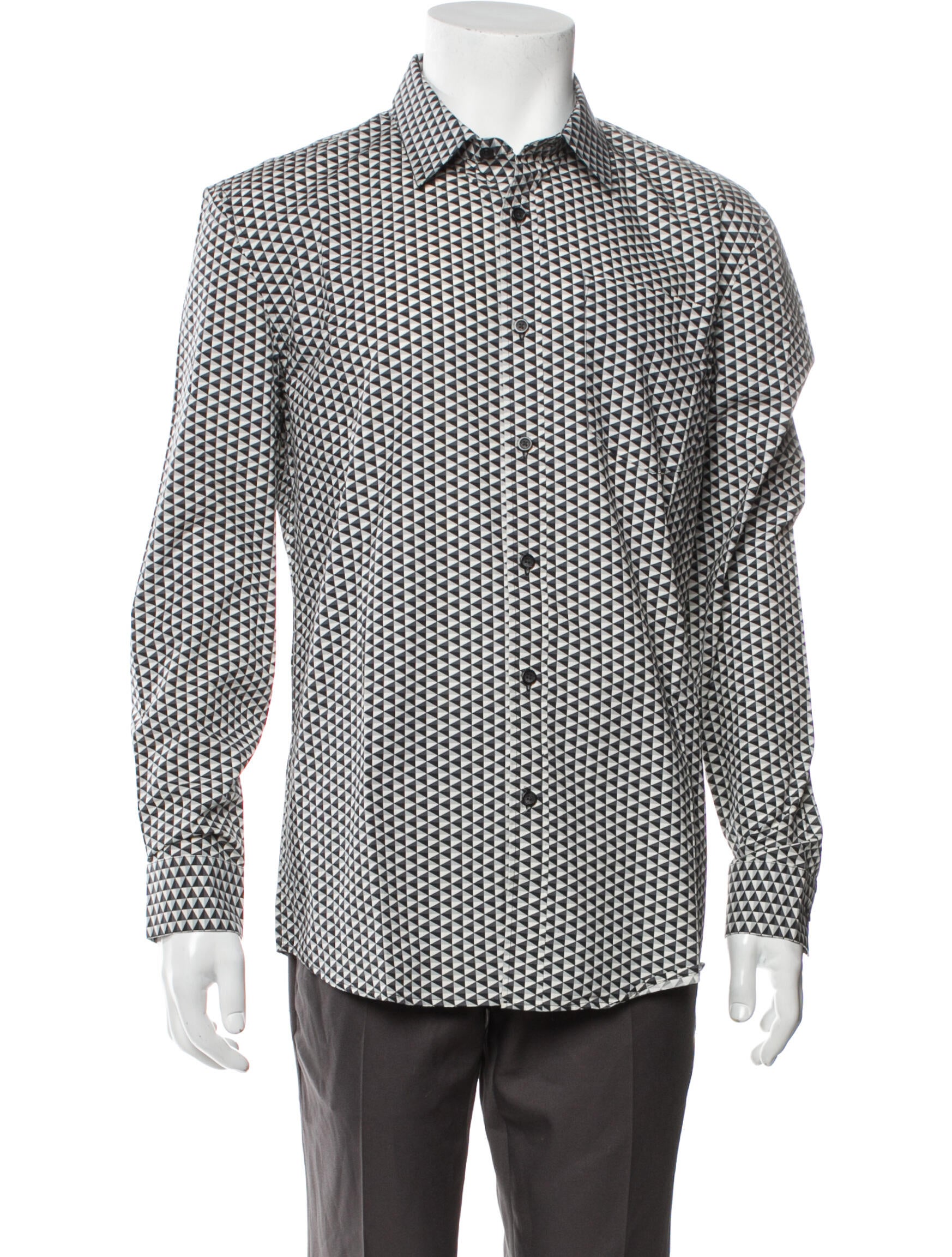 Givenchy Printed Long Sleeve Shirt - Black Casual Shirts, Clothing ...