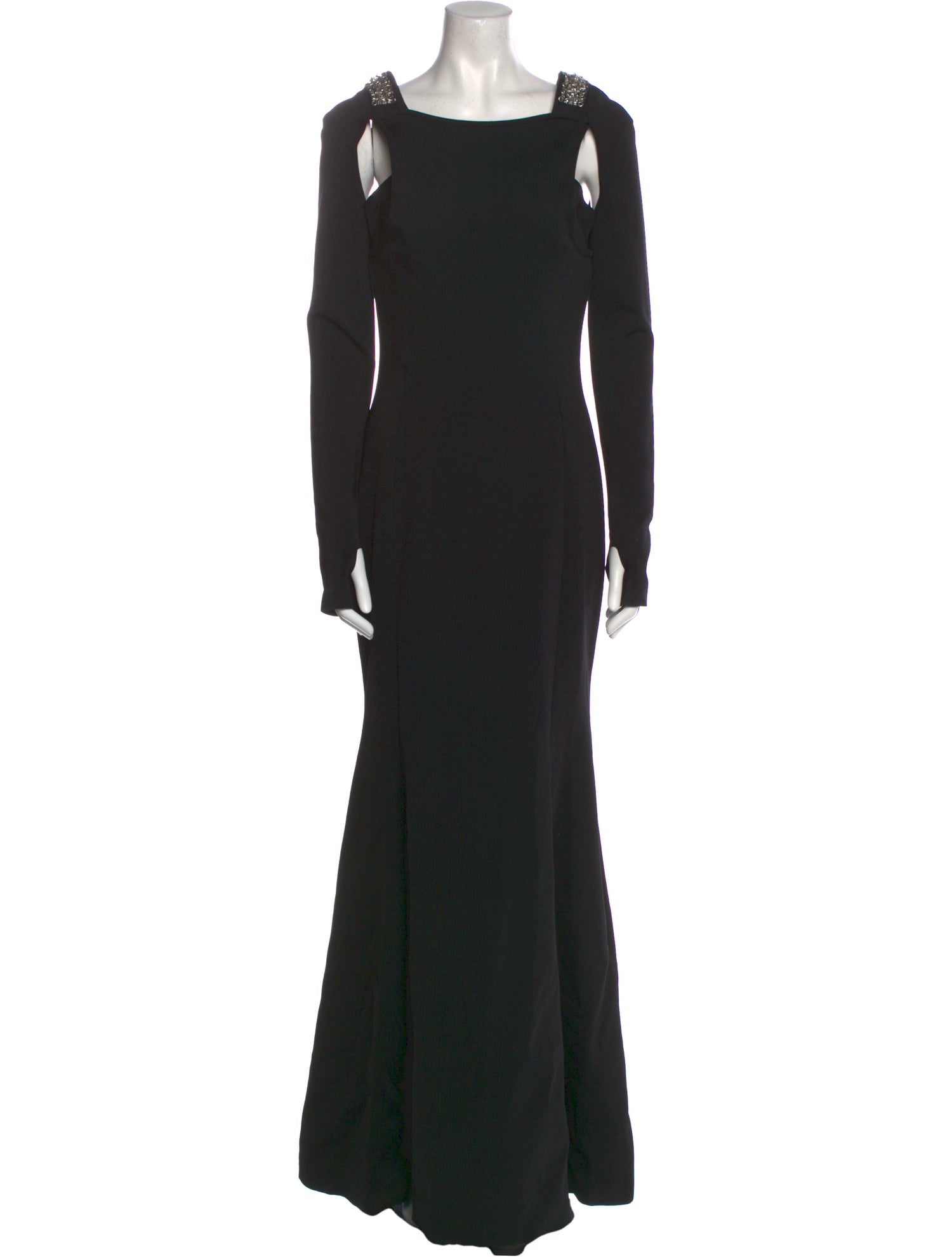 Givenchy Square Neckline Long Dress w/ Tags - Black Dresses, Clothing ...