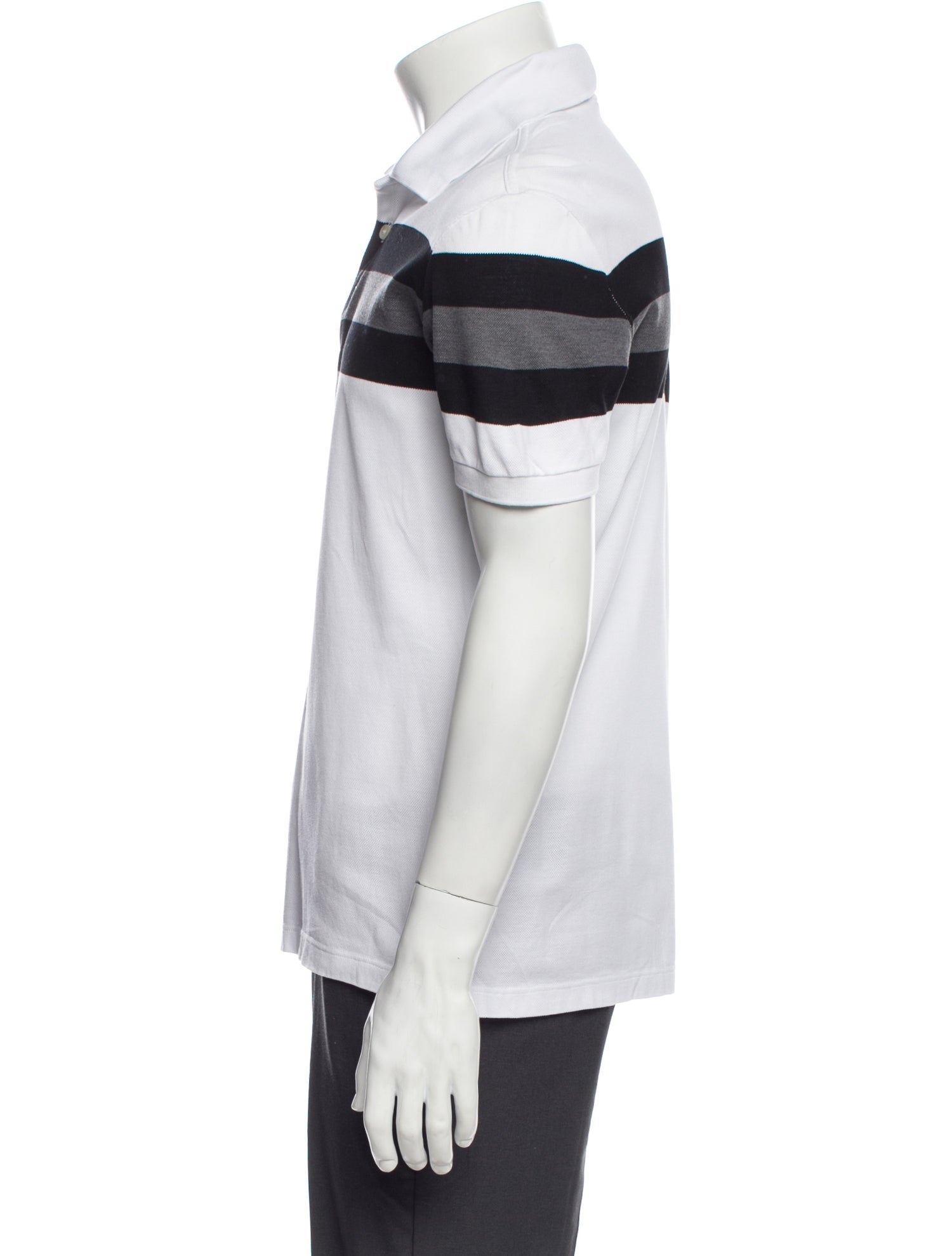 Givenchy Colorblock Pattern Collar Polo Shirt - Black Polos, Clothing ...