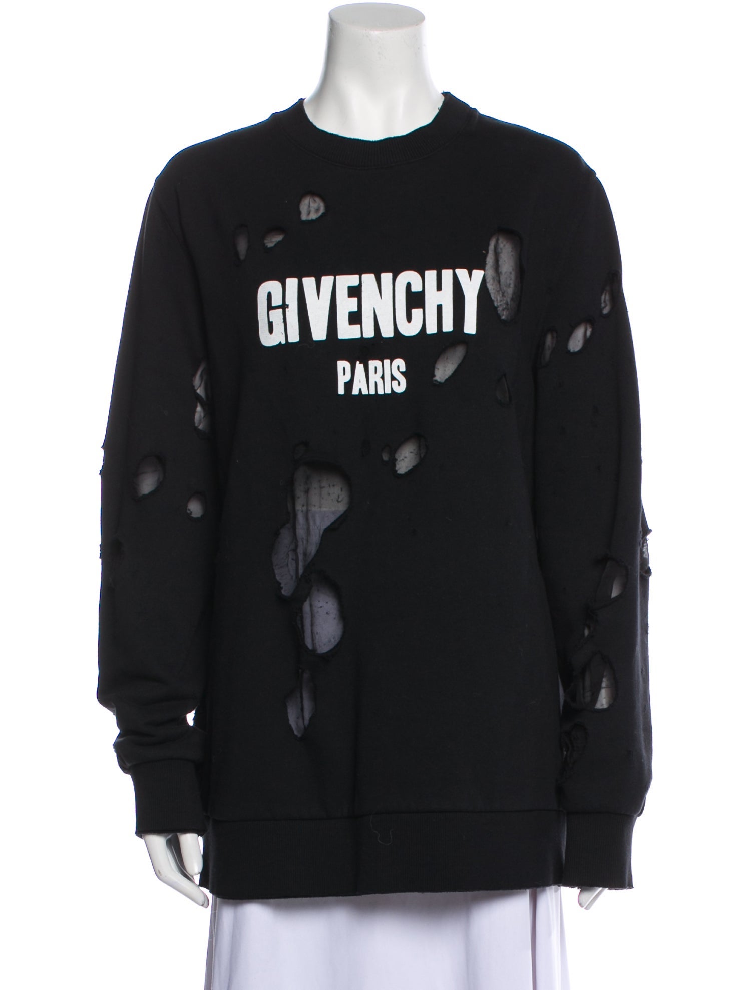 Givenchy Graphic Print Crew Neck Sweatshirt - Black Tops, Clothing ...