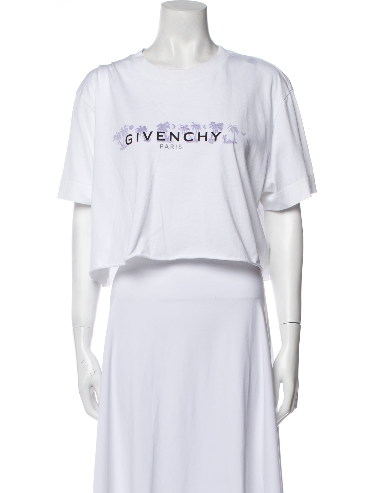 Givenchy Graphic Print Crew Neck T-Shirt - White Tops, Clothing ...