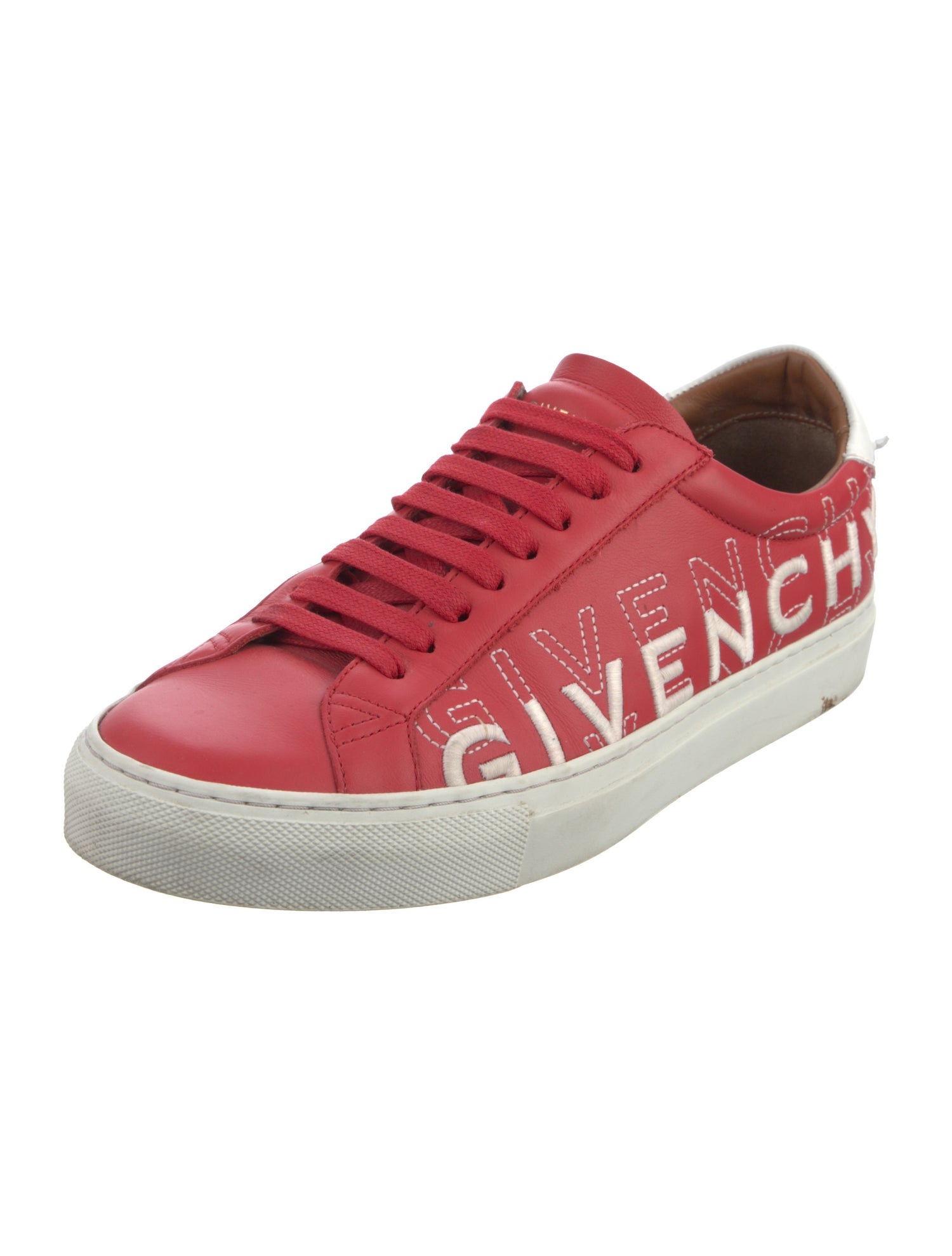 Givenchy Leather Printed Sneakers - Red Sneakers, Shoes - GIV189600 ...