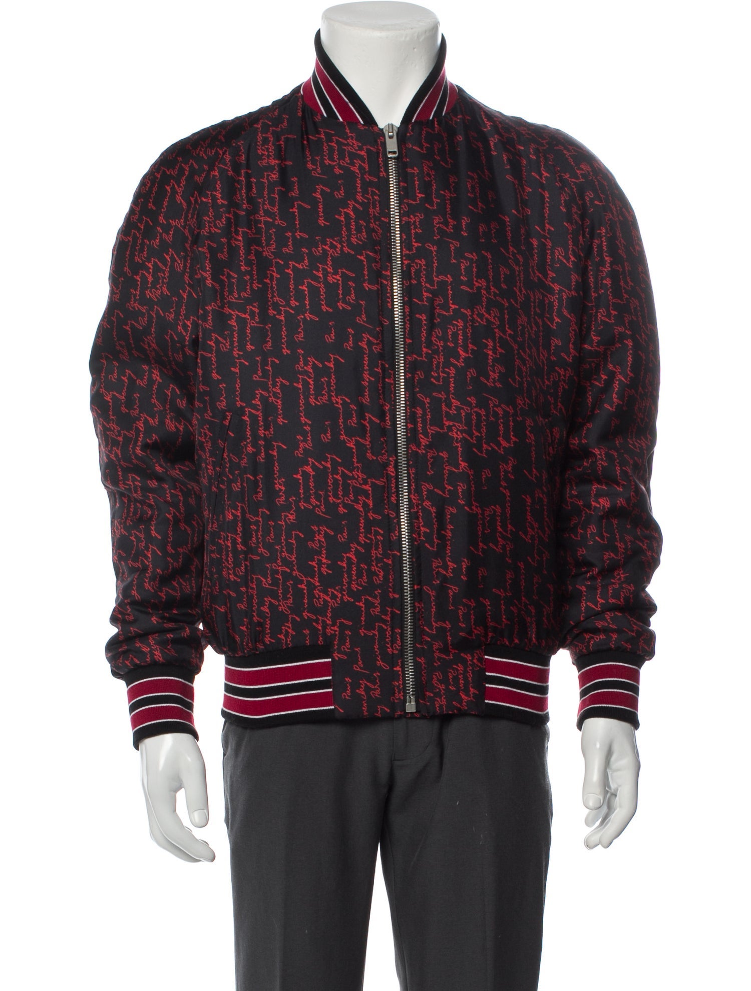 Givenchy Silk Graphic Print Bomber Jacket - Black Outerwear, Clothing ...