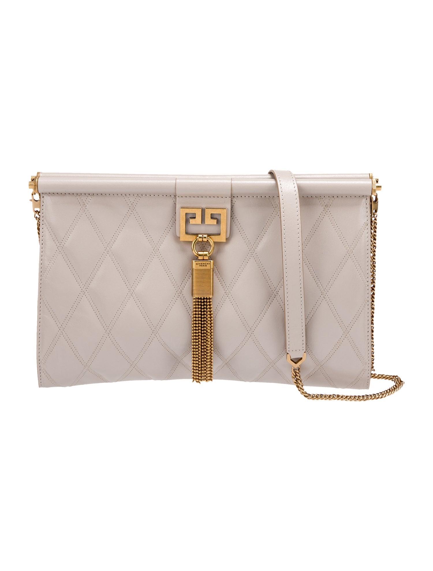 Givenchy Chain-Link Leather Shoulder Bag - Neutrals Shoulder Bags ...
