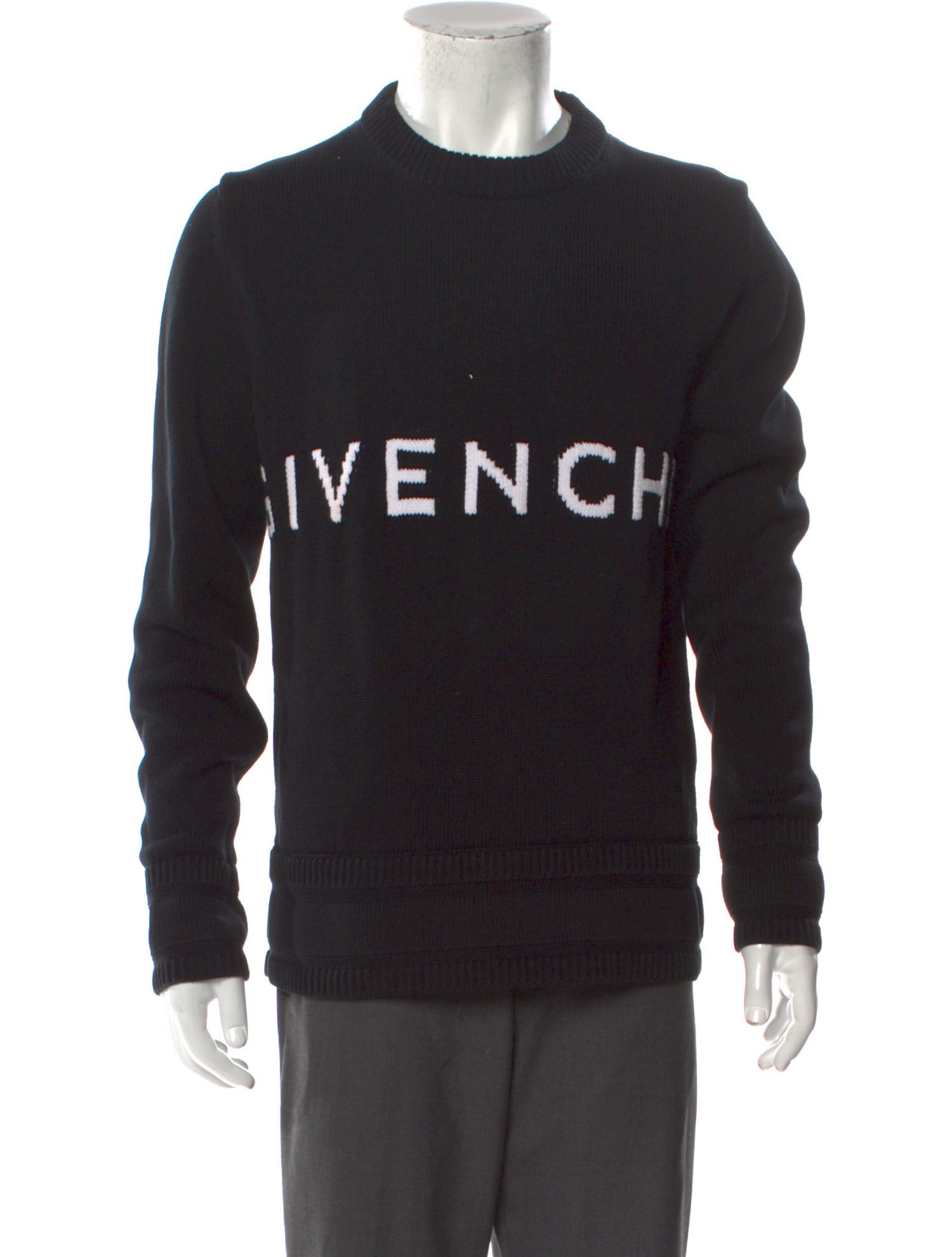 Givenchy Graphic Print Crew Neck Pullover - Black Sweaters, Clothing ...