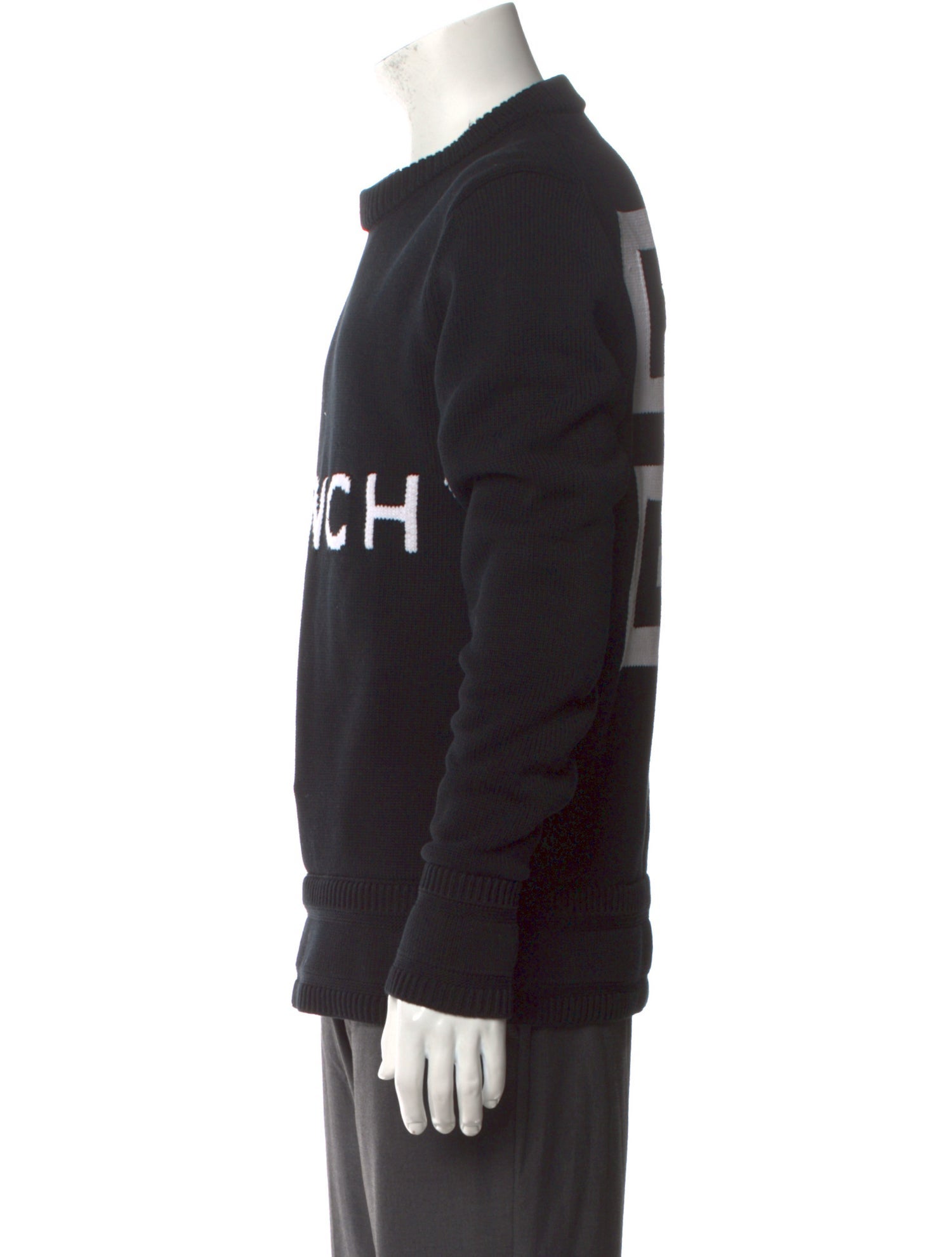 Givenchy Graphic Print Crew Neck Pullover - Black Sweaters, Clothing - GIV191115 | The RealReal