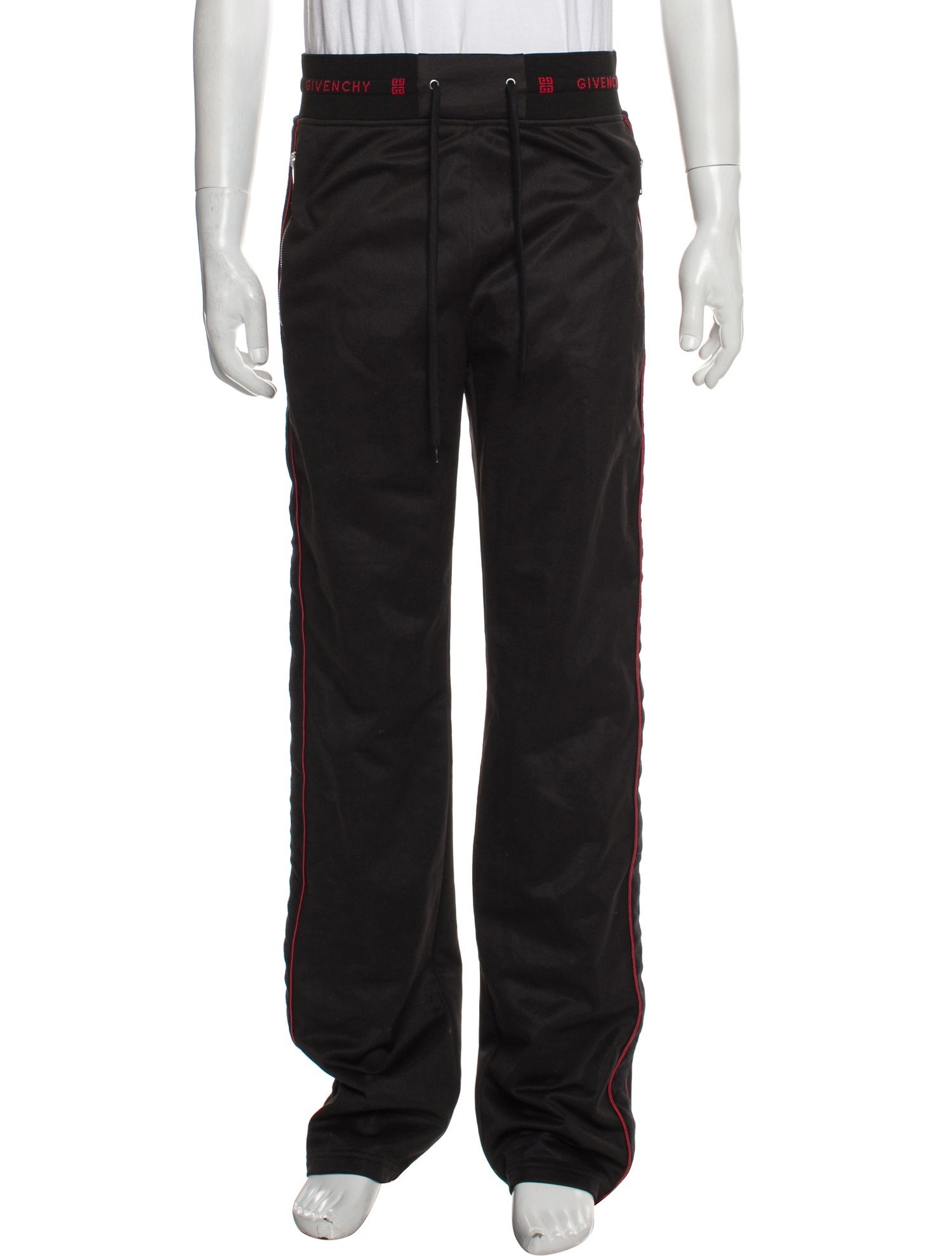 Givenchy Graphic Print Pants - Black, 12.25" Rise Pants, Clothing ...