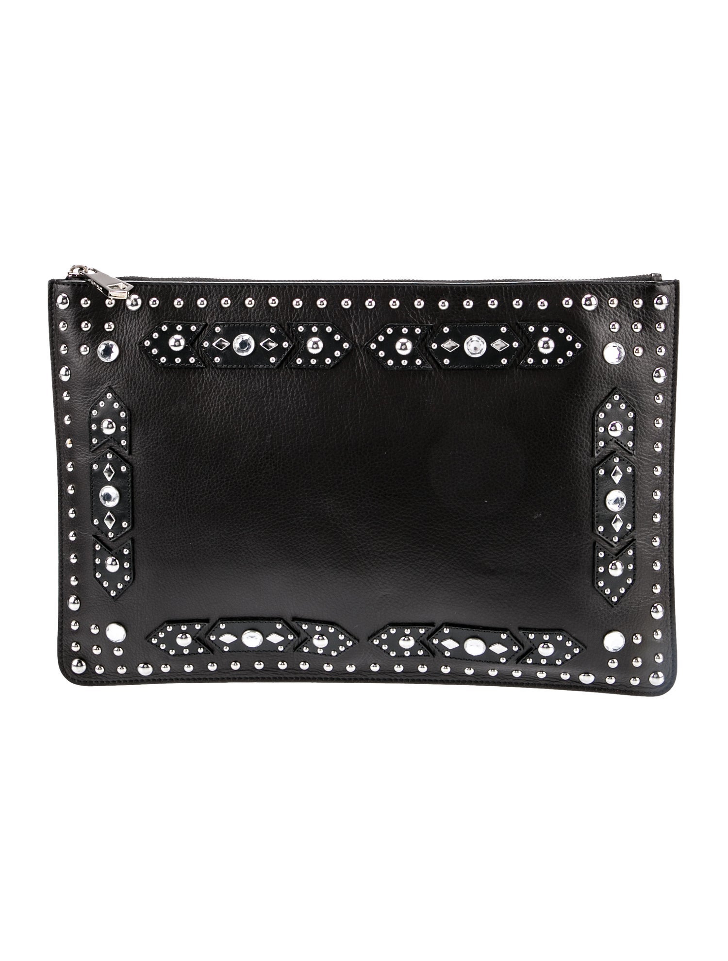 Givenchy Studded Leather Clutch Bag - Black Clutches, Handbags ...