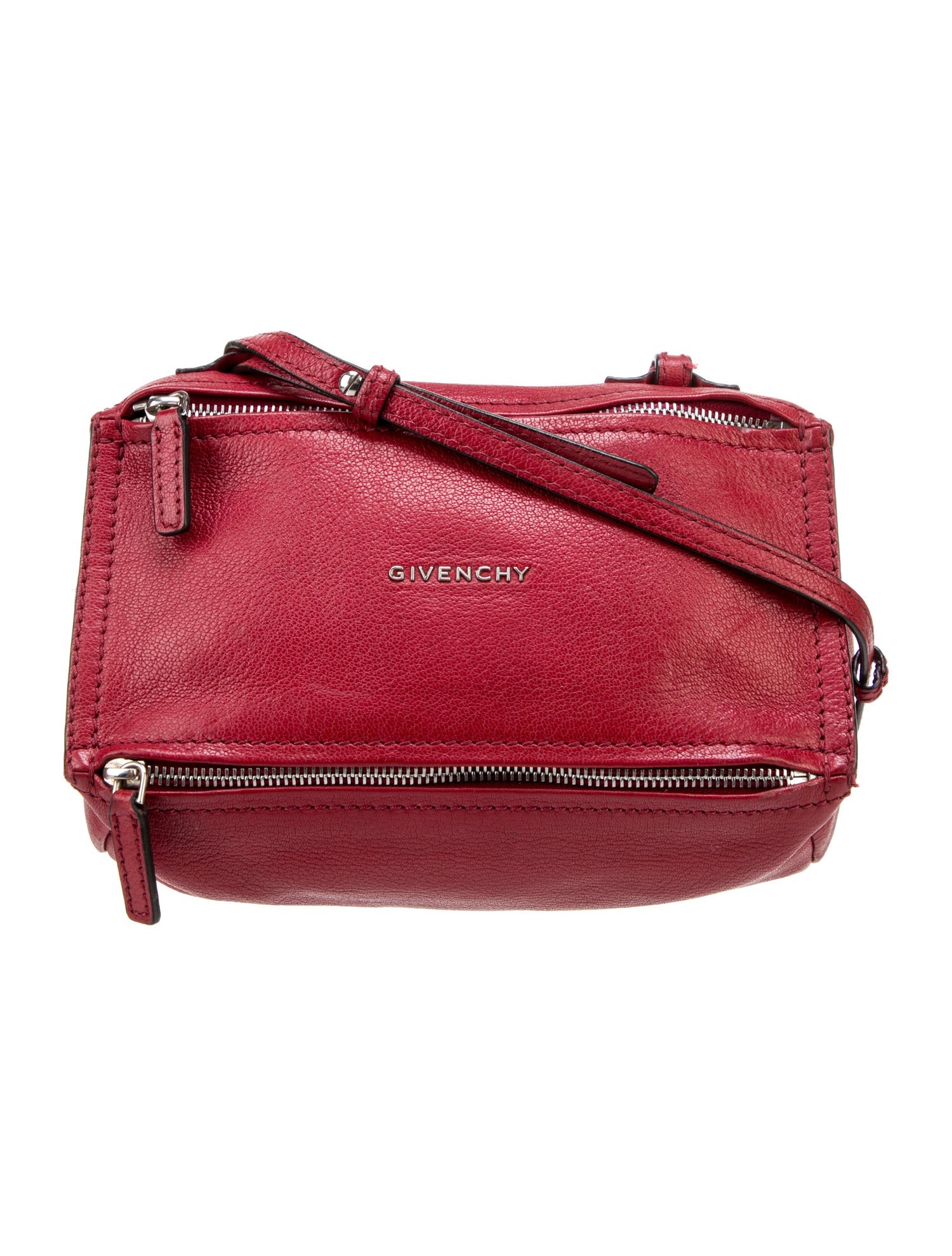 Givenchy Textured Leather Crossbody Bag - Red Crossbody Bags, Handbags ...
