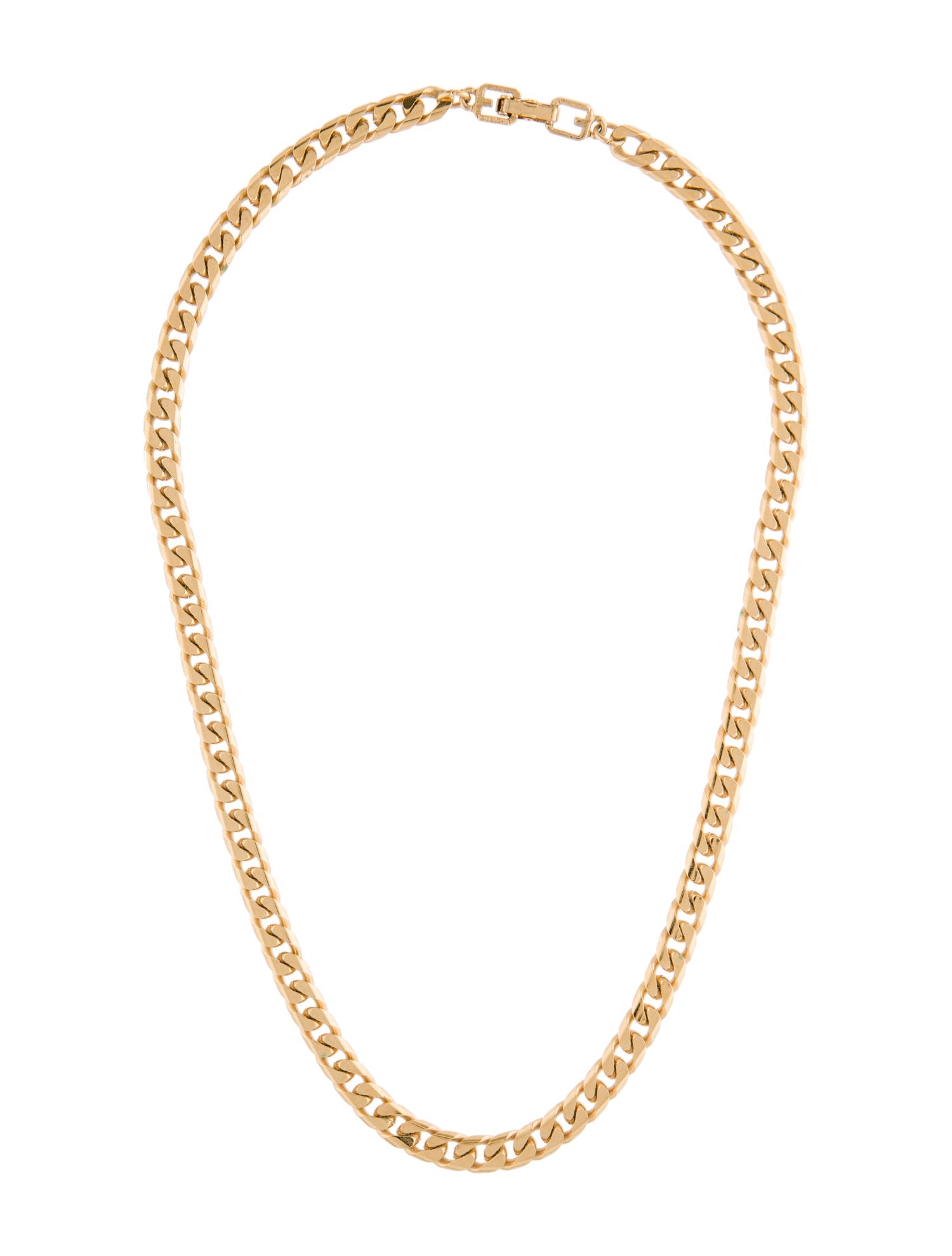 Givenchy Vintage Chain Collar Necklace - Gold-Tone Metal Chain ...