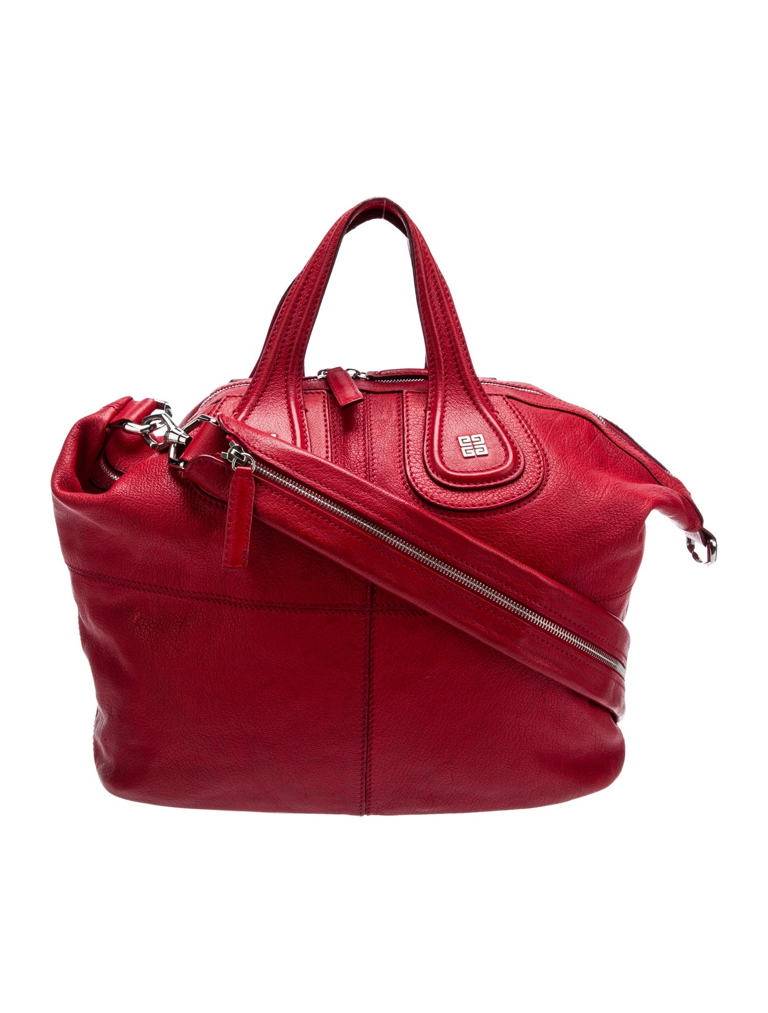 Cartier Leather Marcello Tote Bag - Red Handle Bags, Handbags ...