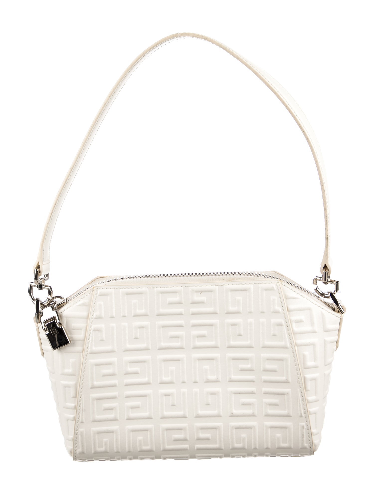 Givenchy Embossed Leather Shoulder Bag - White Shoulder Bags, Handbags ...