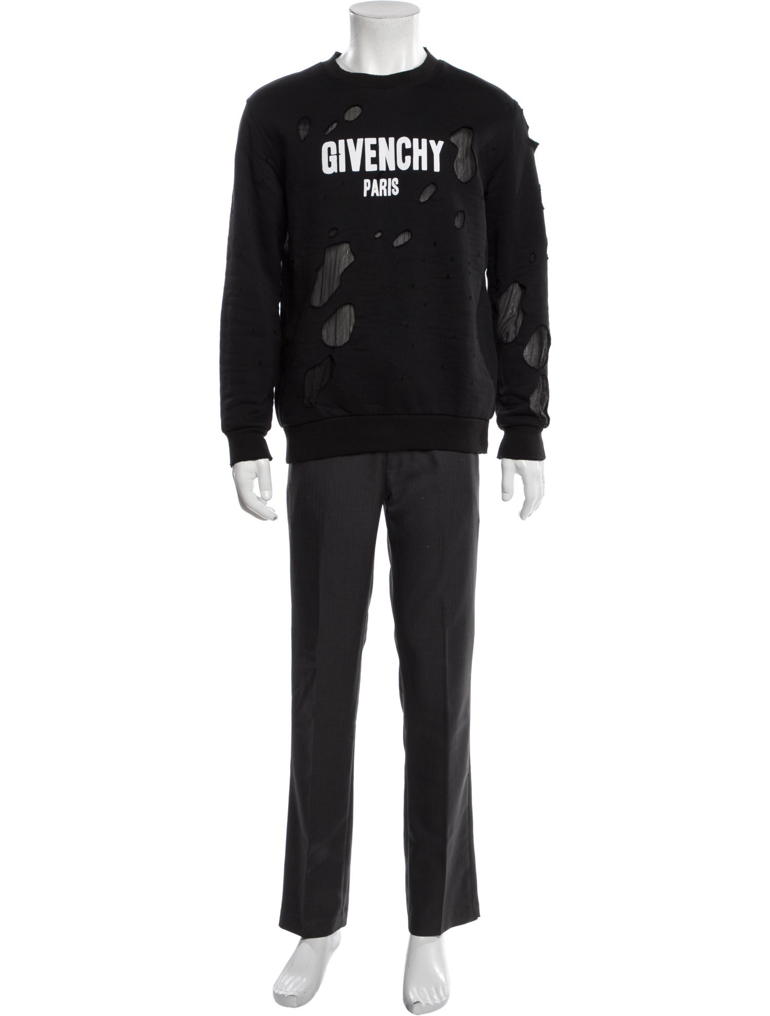 Givenchy Graphic Print Crew Neck Sweatshirt - Black Sweatshirts ...
