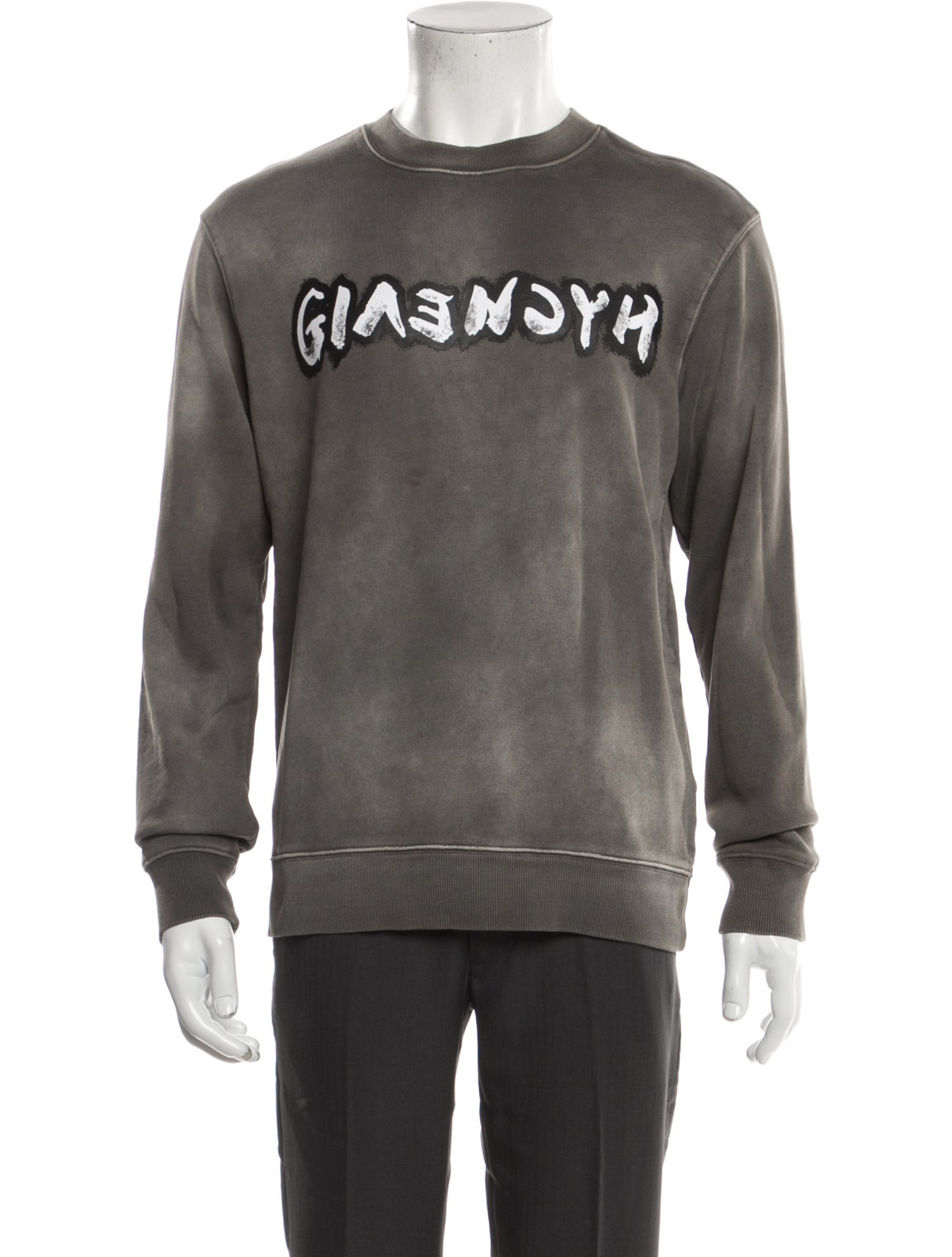 Givenchy Crew Neck Sweatshirt - Grey Sweaters, Clothing - GIV204971 ...