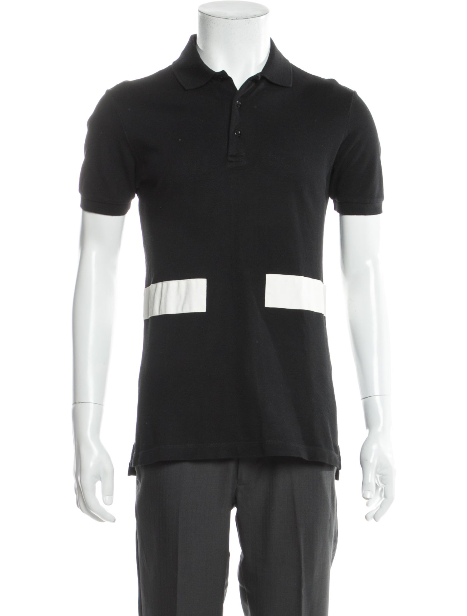Givenchy Printed Collar Polo Shirt - Black Polos, Clothing - GIV207019 ...