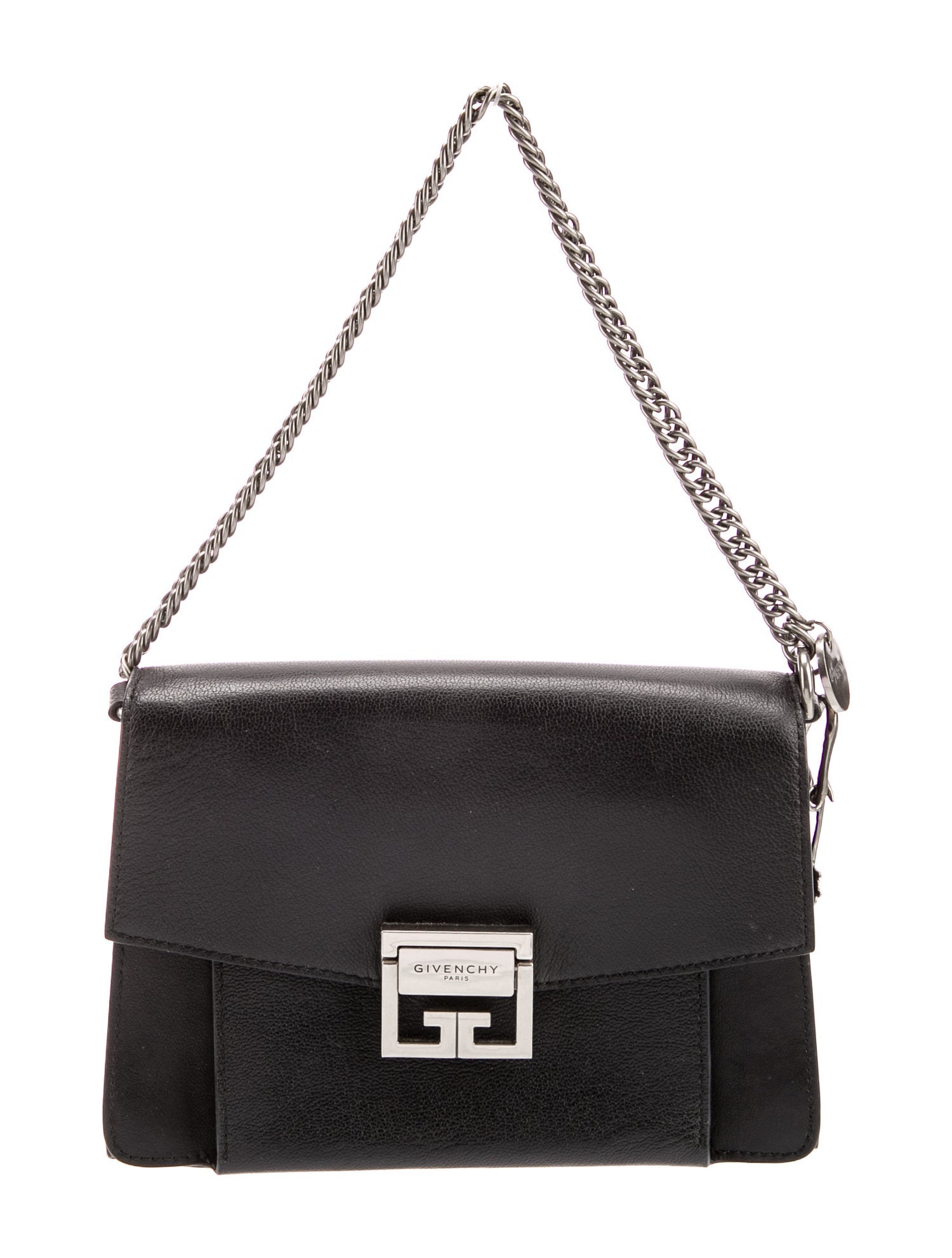 Givenchy Leather Shoulder Bag - Black Handle Bags, Handbags - GIV207124 ...