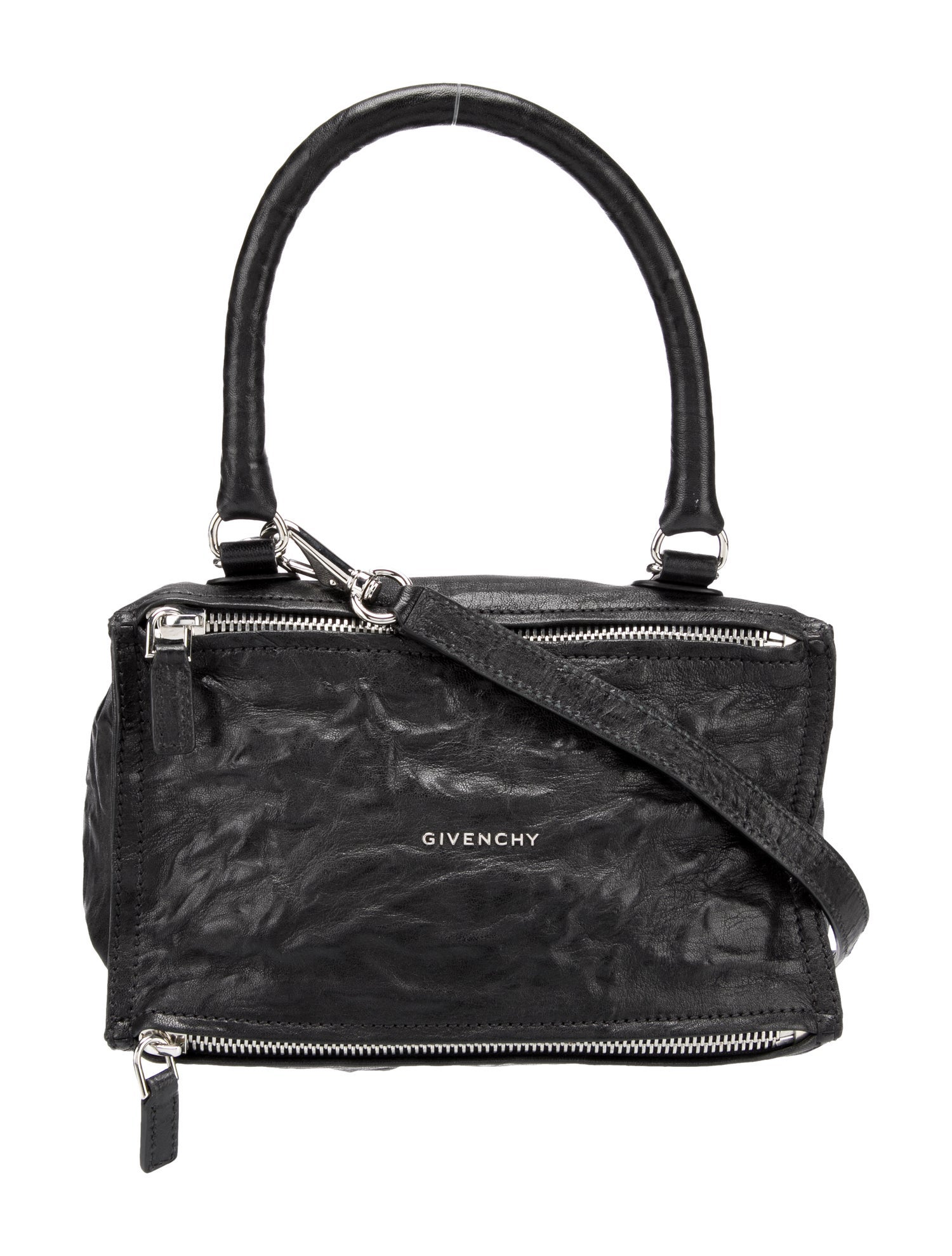 Givenchy Leather Top Handle Bag - Black Handle Bags, Handbags ...
