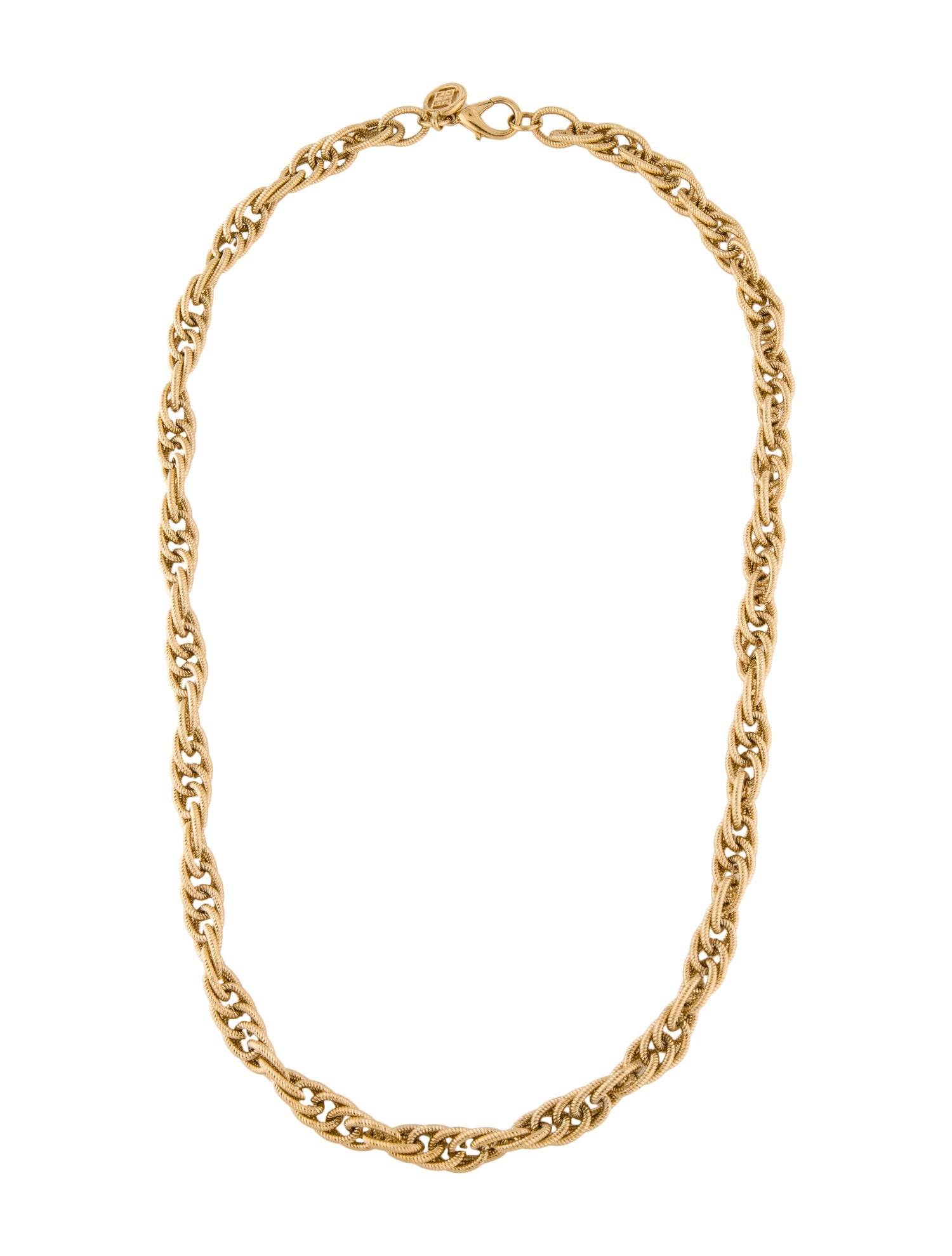Givenchy Vintage Chain Necklace - Gold-Tone Metal Chain, Necklaces ...
